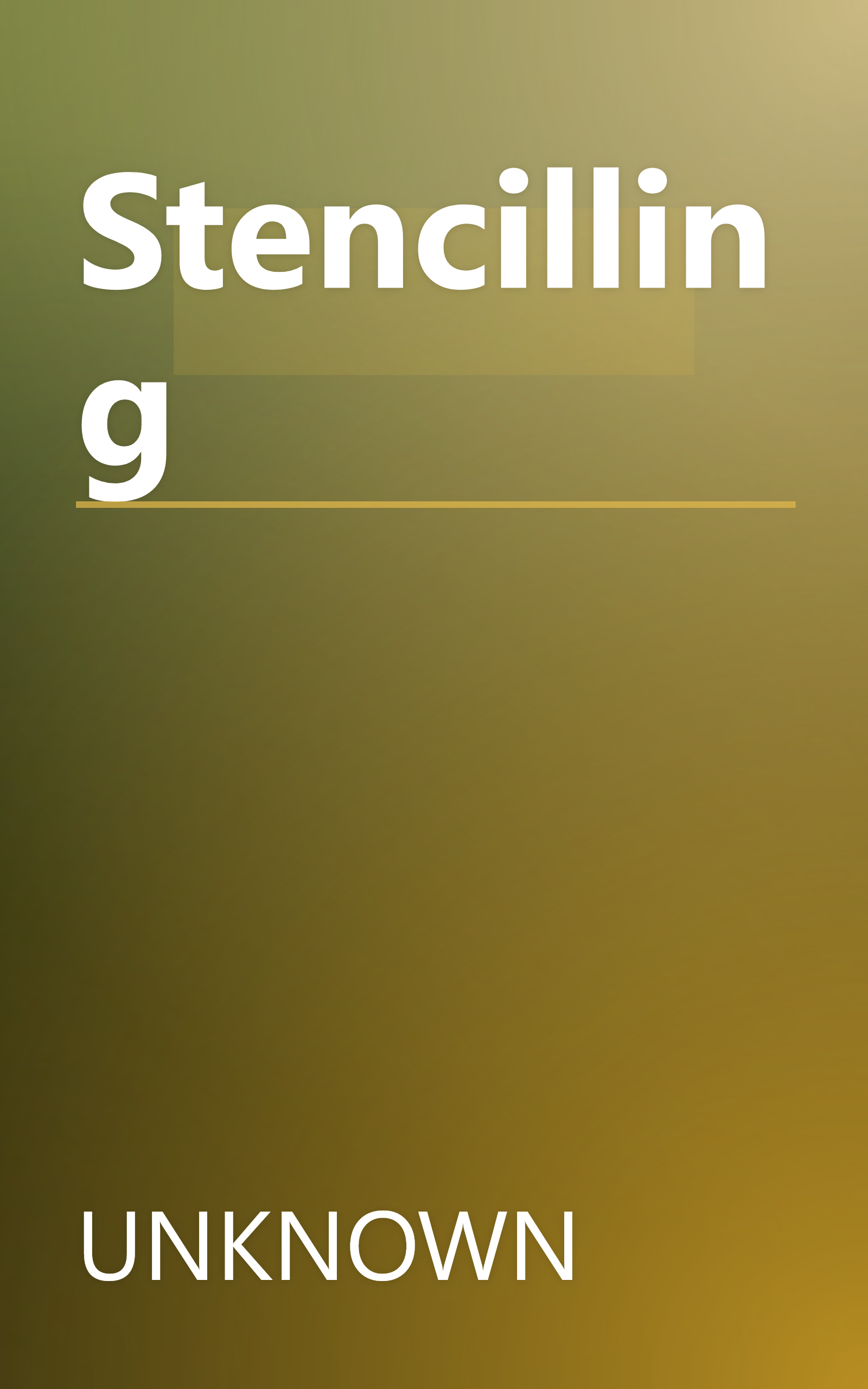 Stencilling book cover