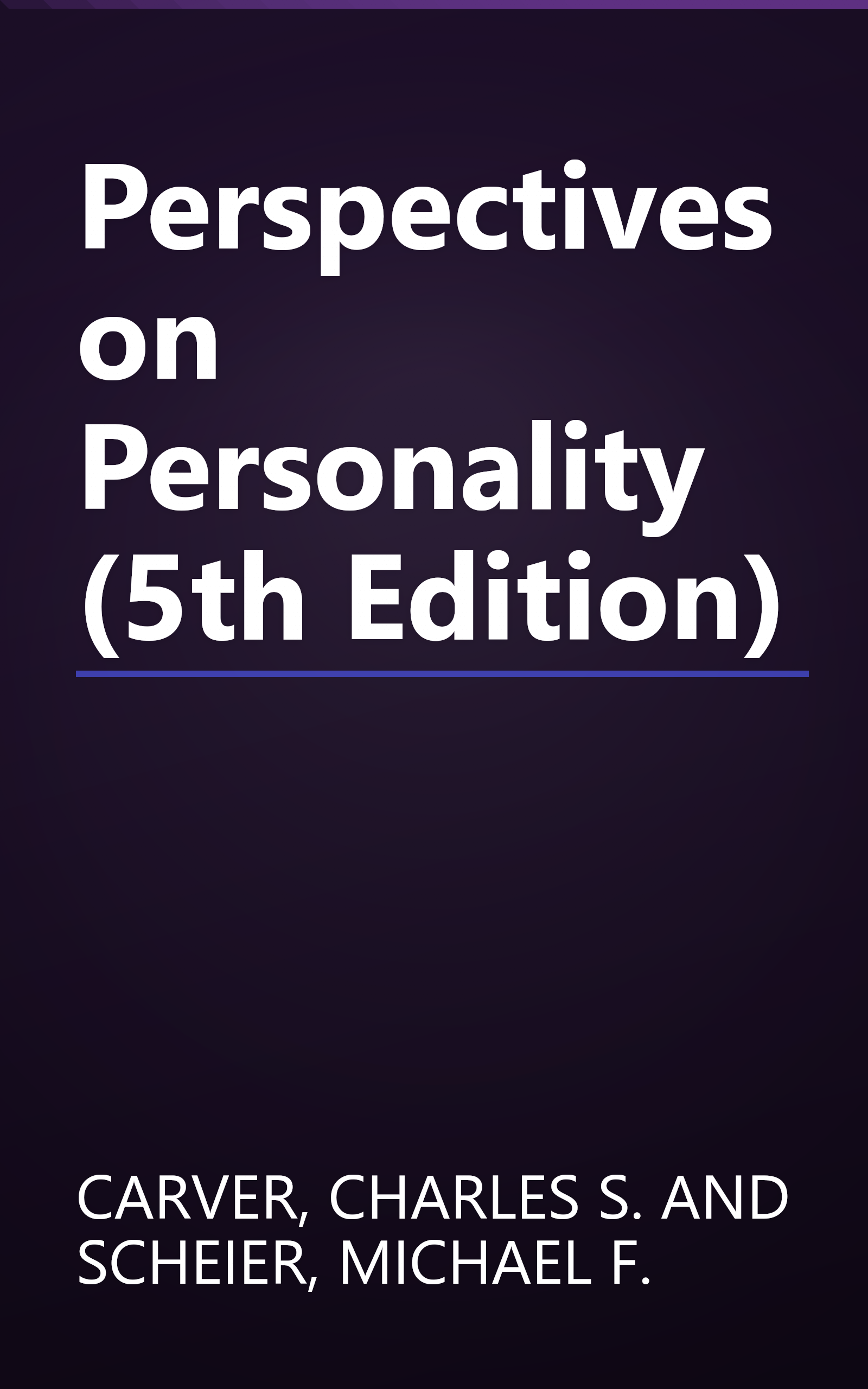 Perspectives on Personality (5th Edition) book cover
