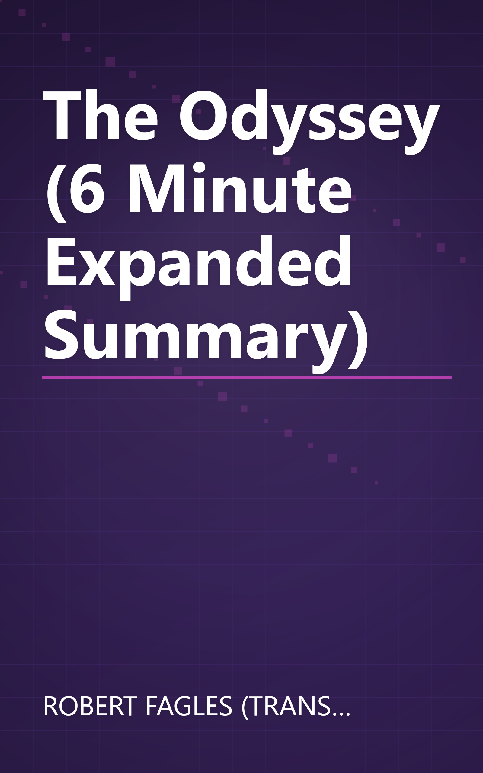 The Odyssey (6 Minute   Expanded Summary) book cover