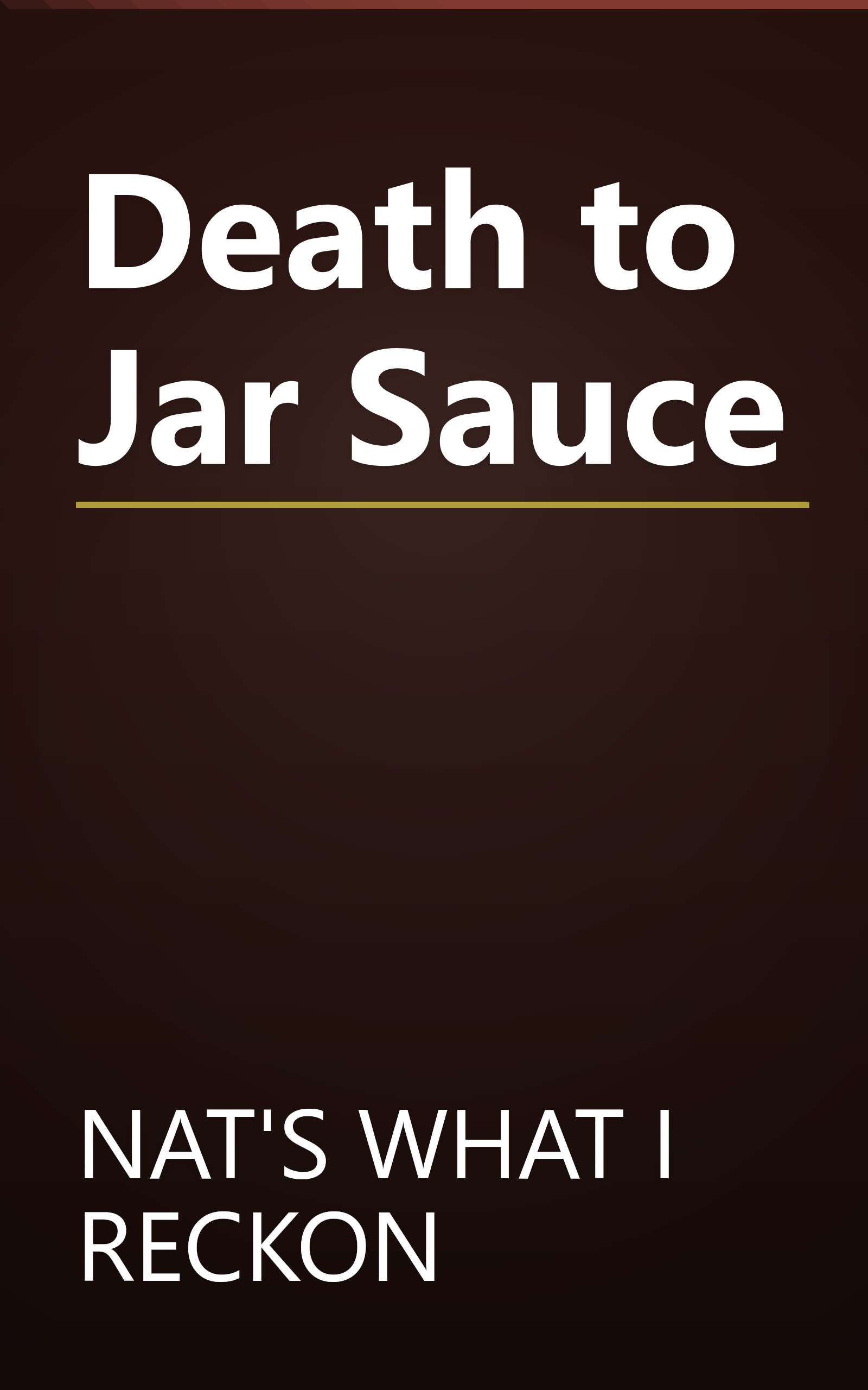 Death to Jar Sauce book cover