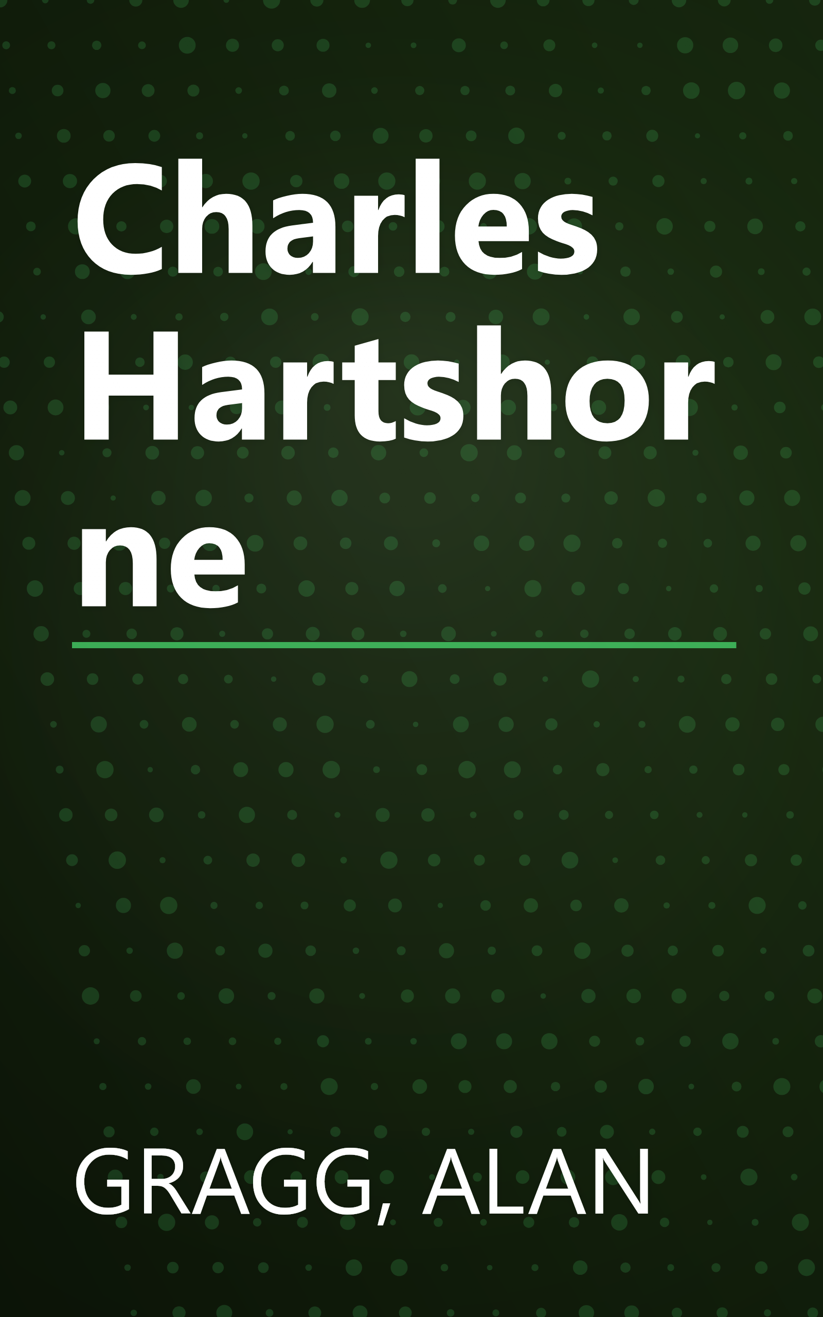Charles Hartshorne book cover