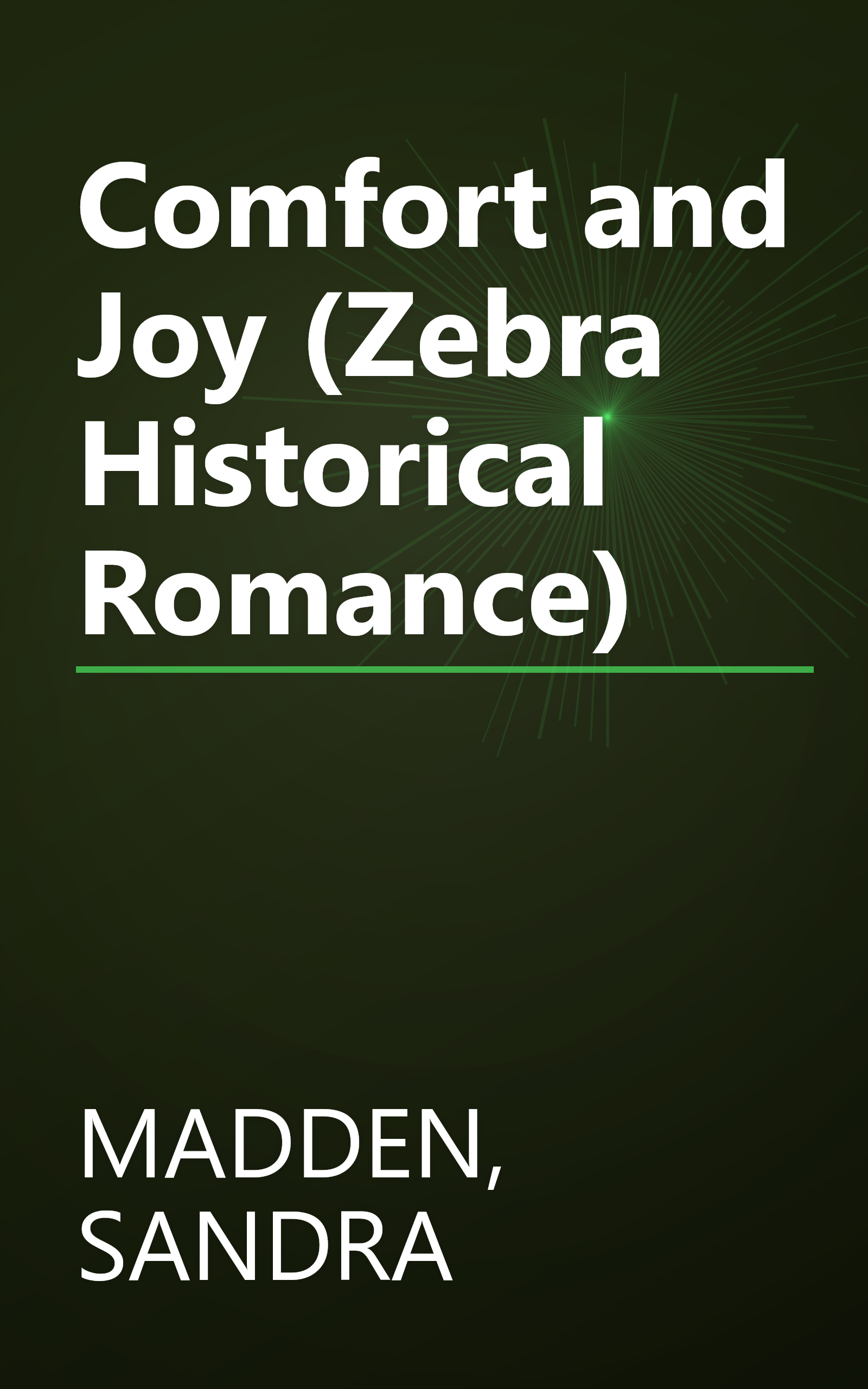 Comfort and Joy (Zebra Historical Romance) book cover
