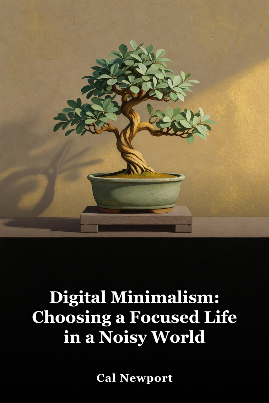 Digital Minimalism: Choosing a Focused Life in a Noisy World book cover