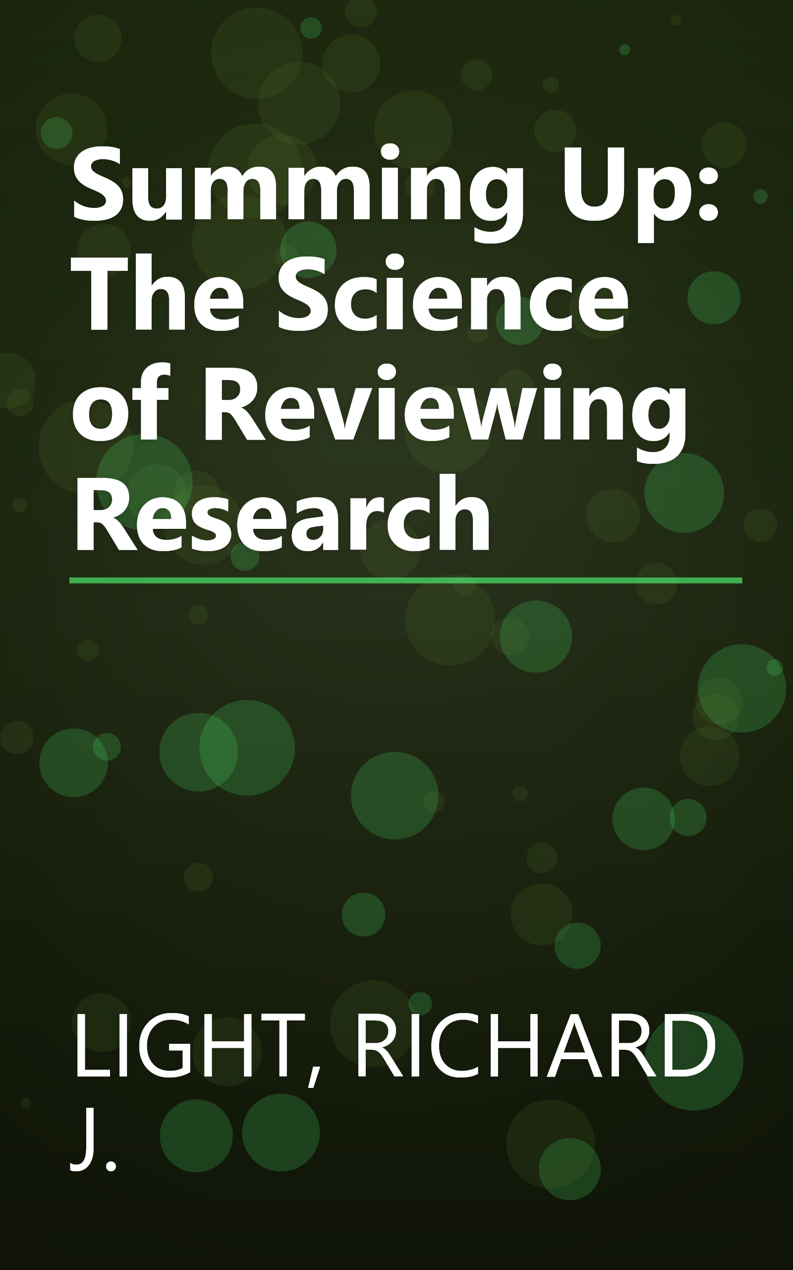 Summing Up: The Science of Reviewing Research book cover