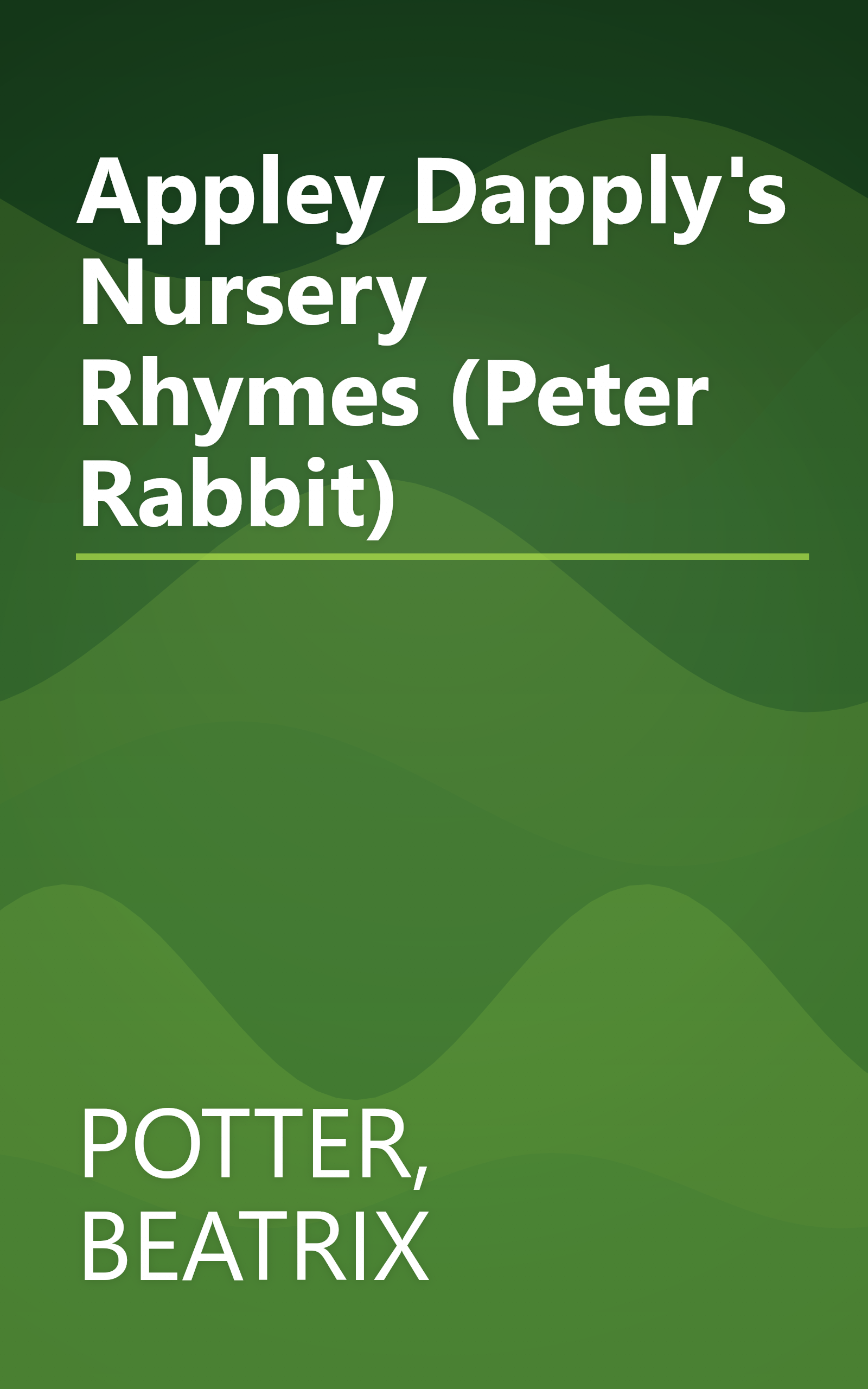 Appley Dapply's Nursery Rhymes (Peter Rabbit) book cover