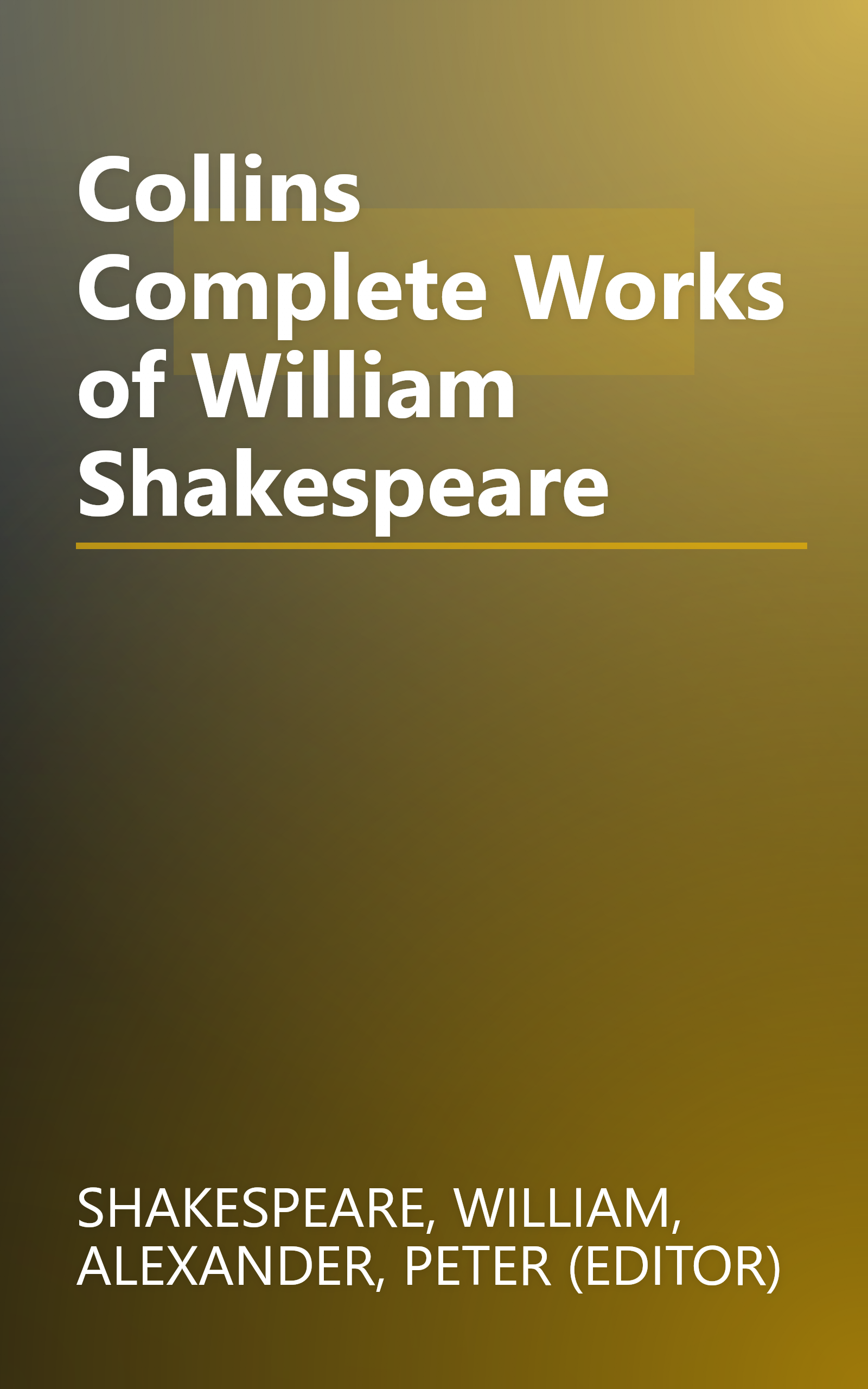 Collins Complete Works of William Shakespeare book cover
