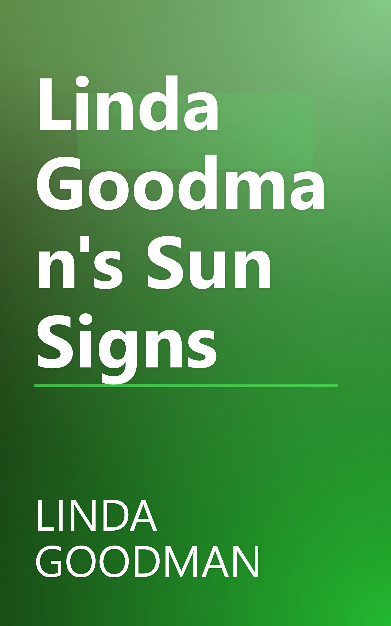 Linda Goodman's Sun Signs book cover