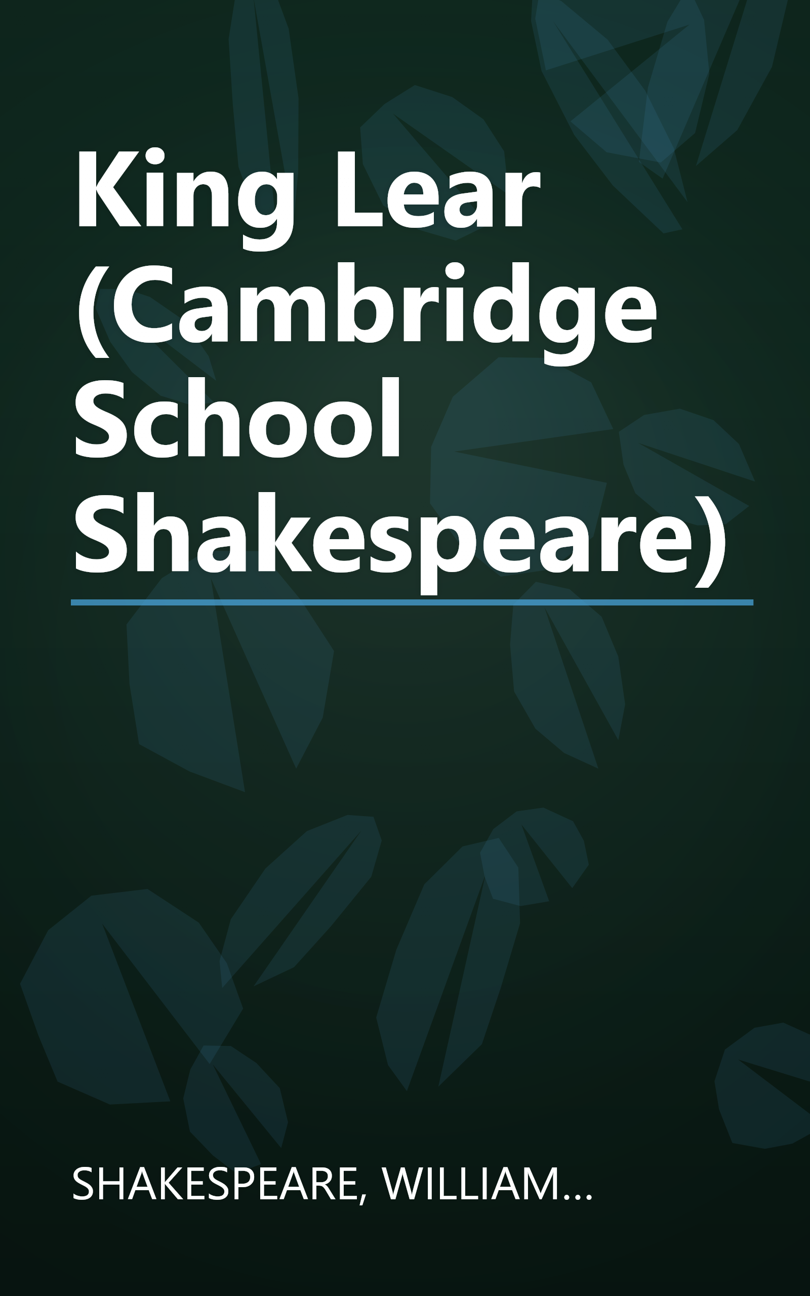 King Lear (Cambridge School Shakespeare) book cover