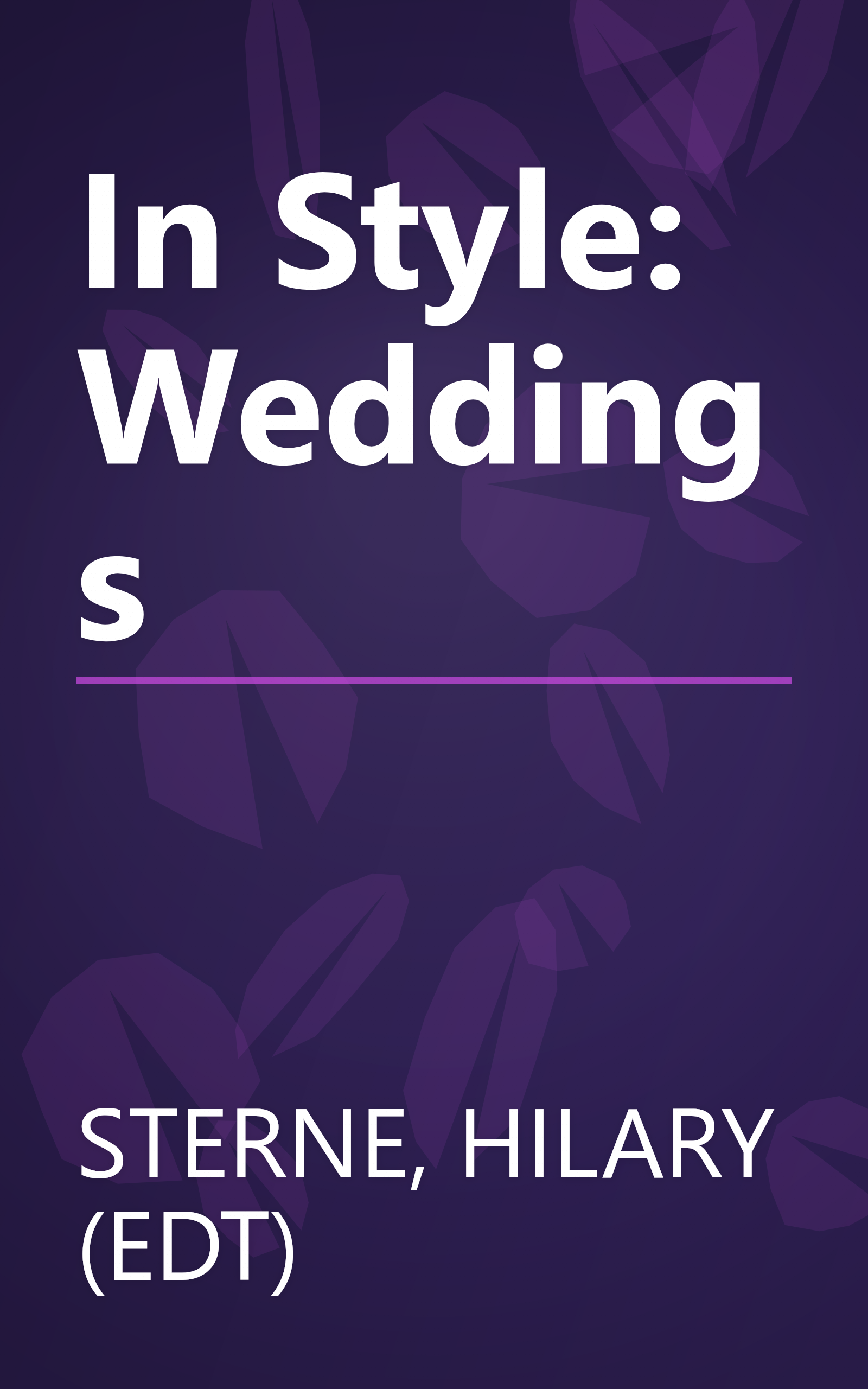 In Style: Weddings book cover