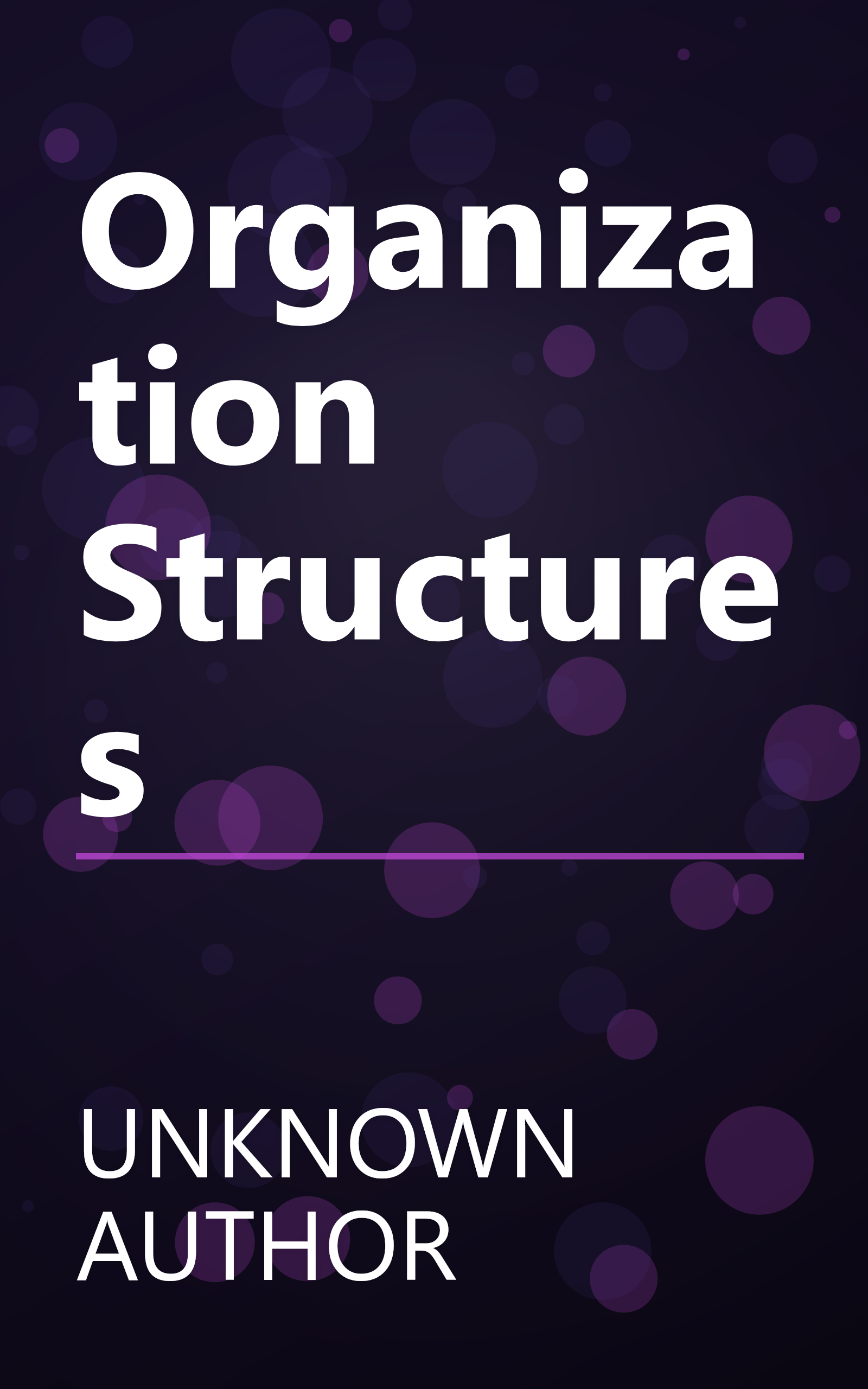 Organization Structures book cover