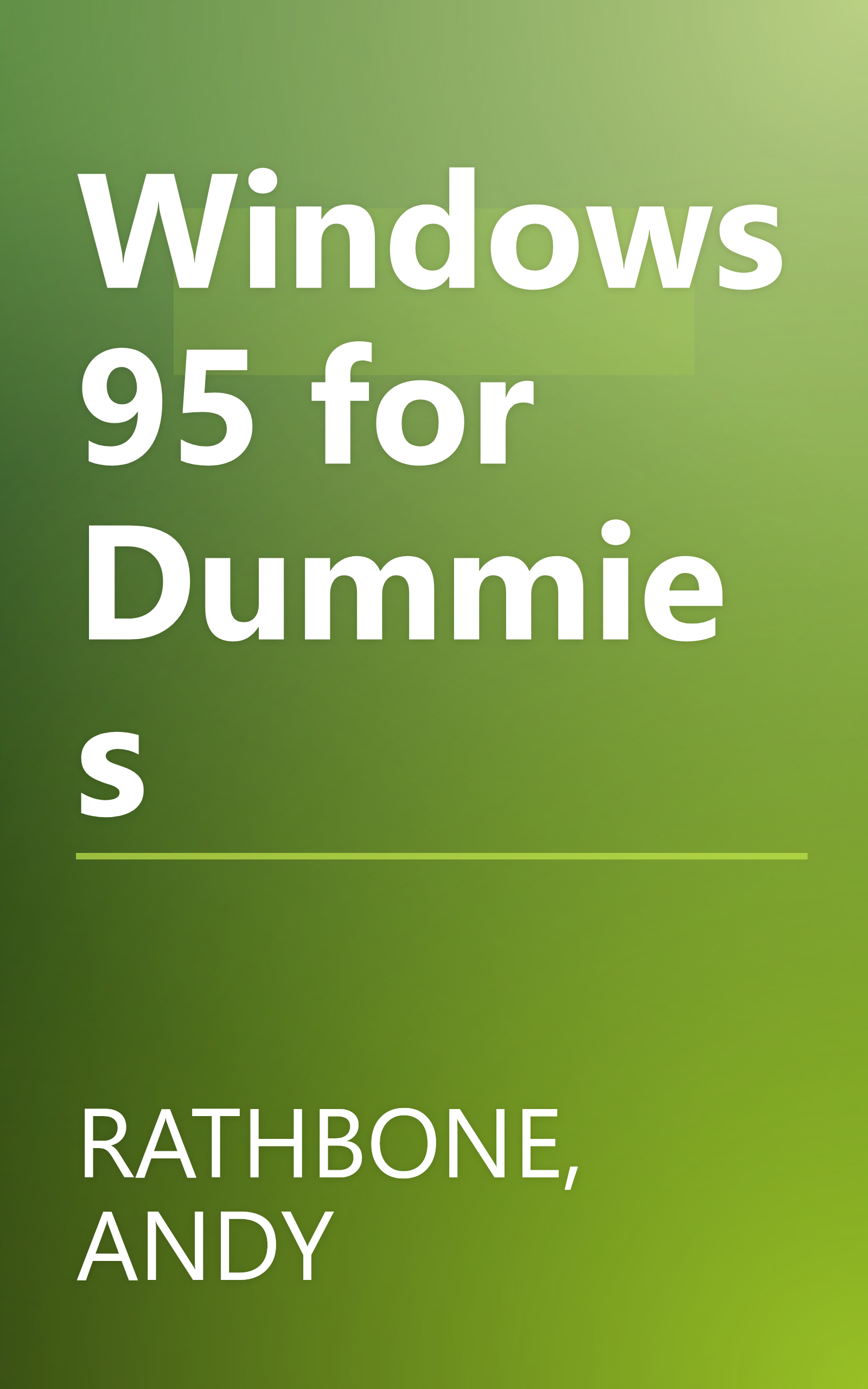 Windows 95 for Dummies book cover