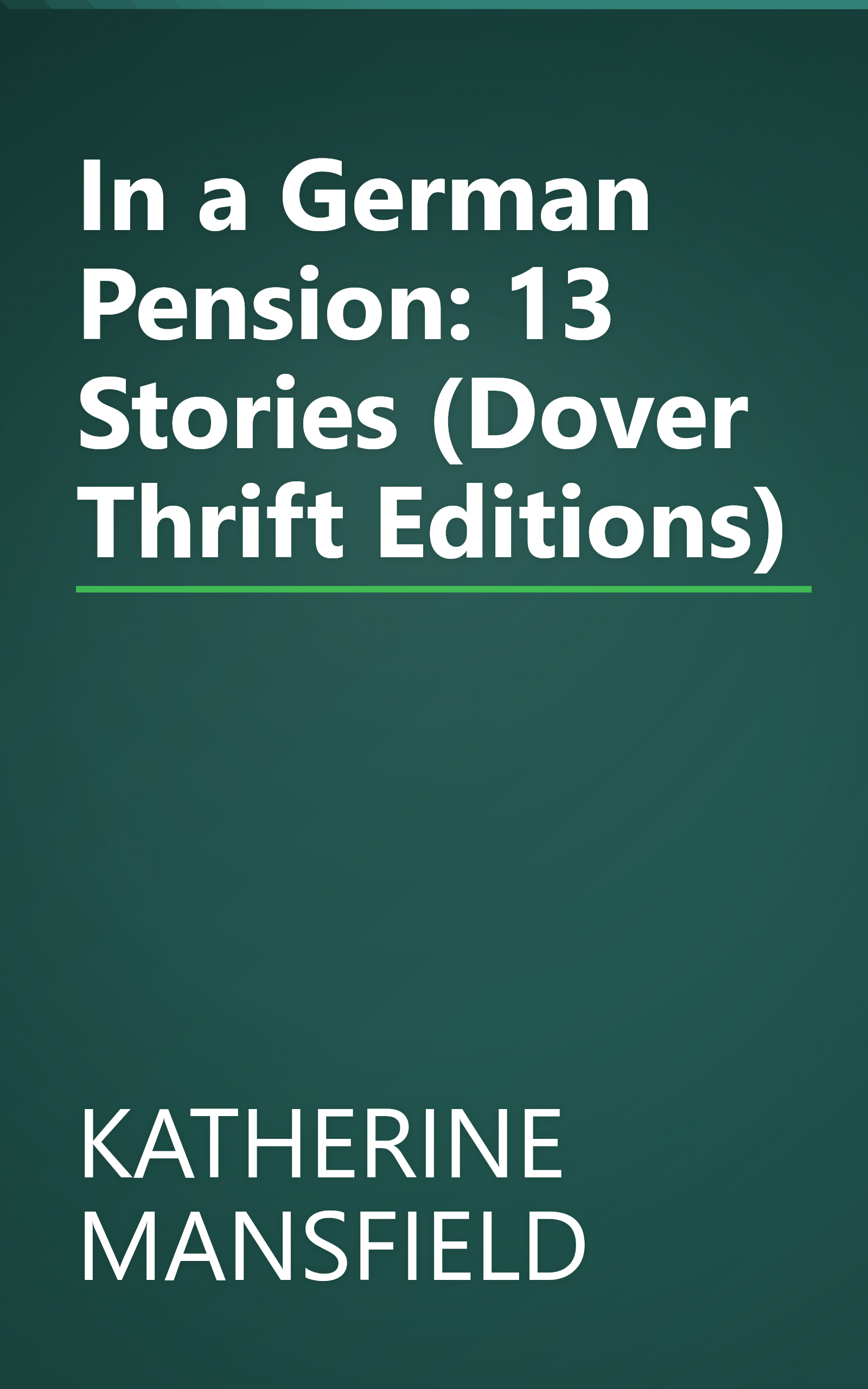 In a German Pension: 13 Stories (Dover Thrift Editions) book cover