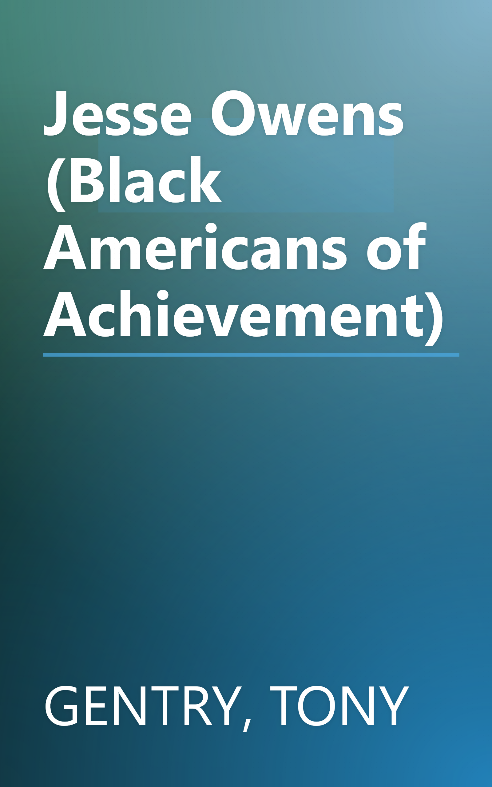 Jesse Owens (Black Americans of Achievement) book cover