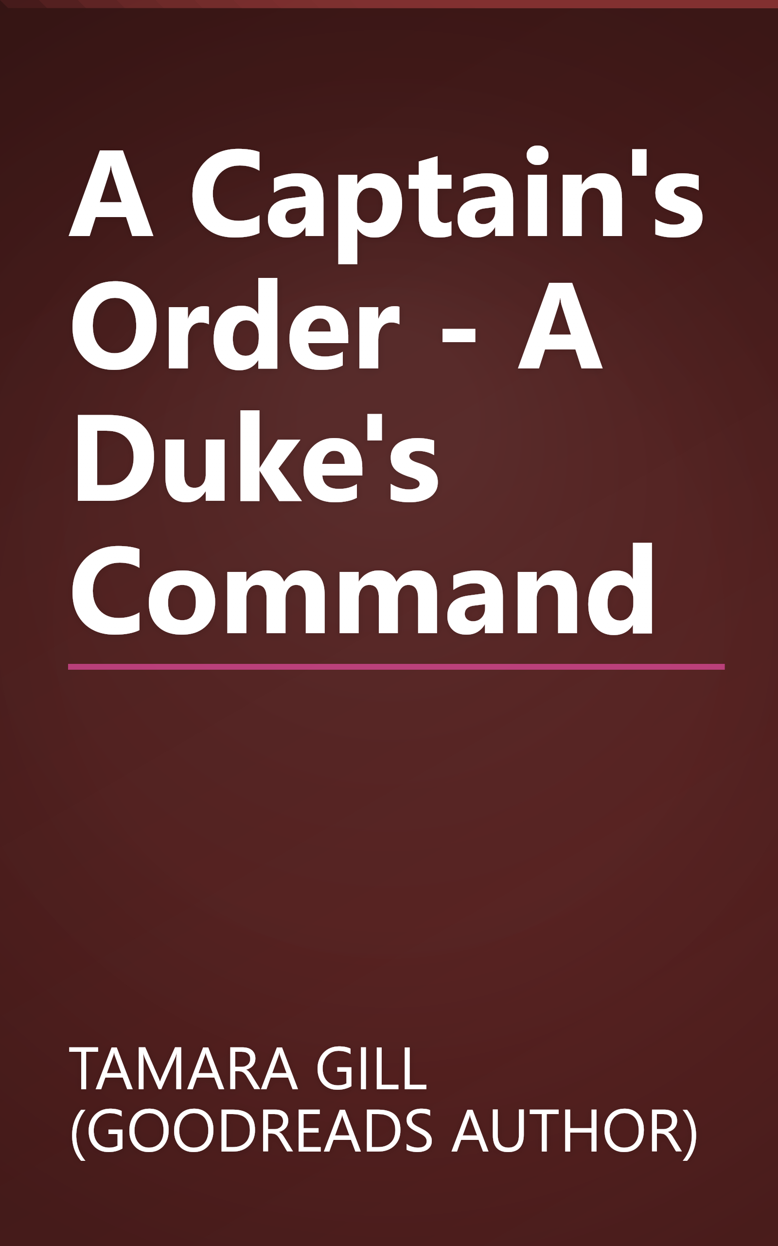A Captain's Order - A Duke's Command book cover