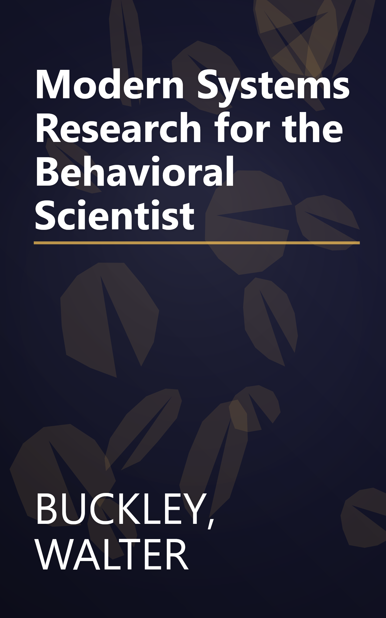 Modern Systems Research for the Behavioral Scientist book cover