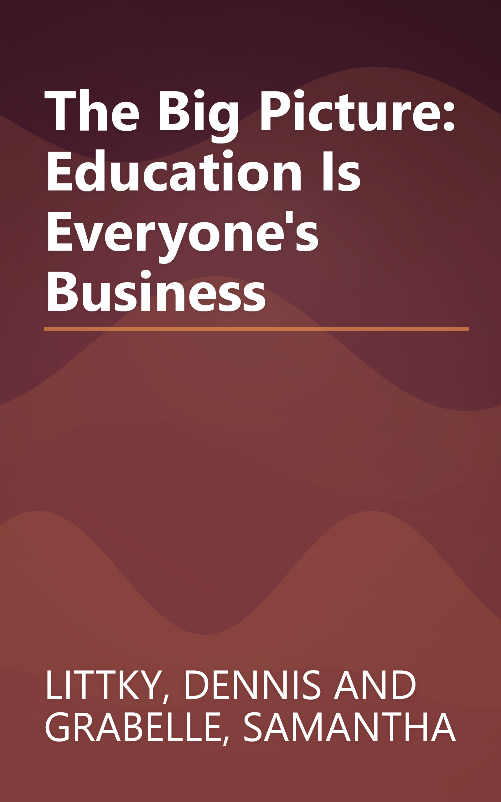 The Big Picture: Education Is Everyone's Business book cover