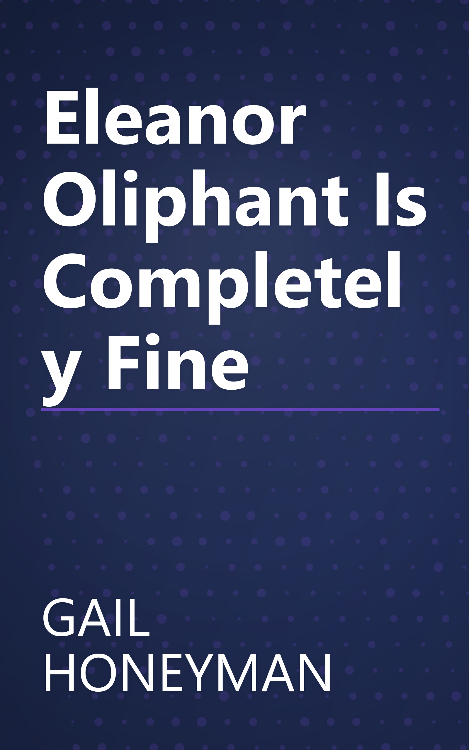 Eleanor Oliphant Is Completely Fine book cover