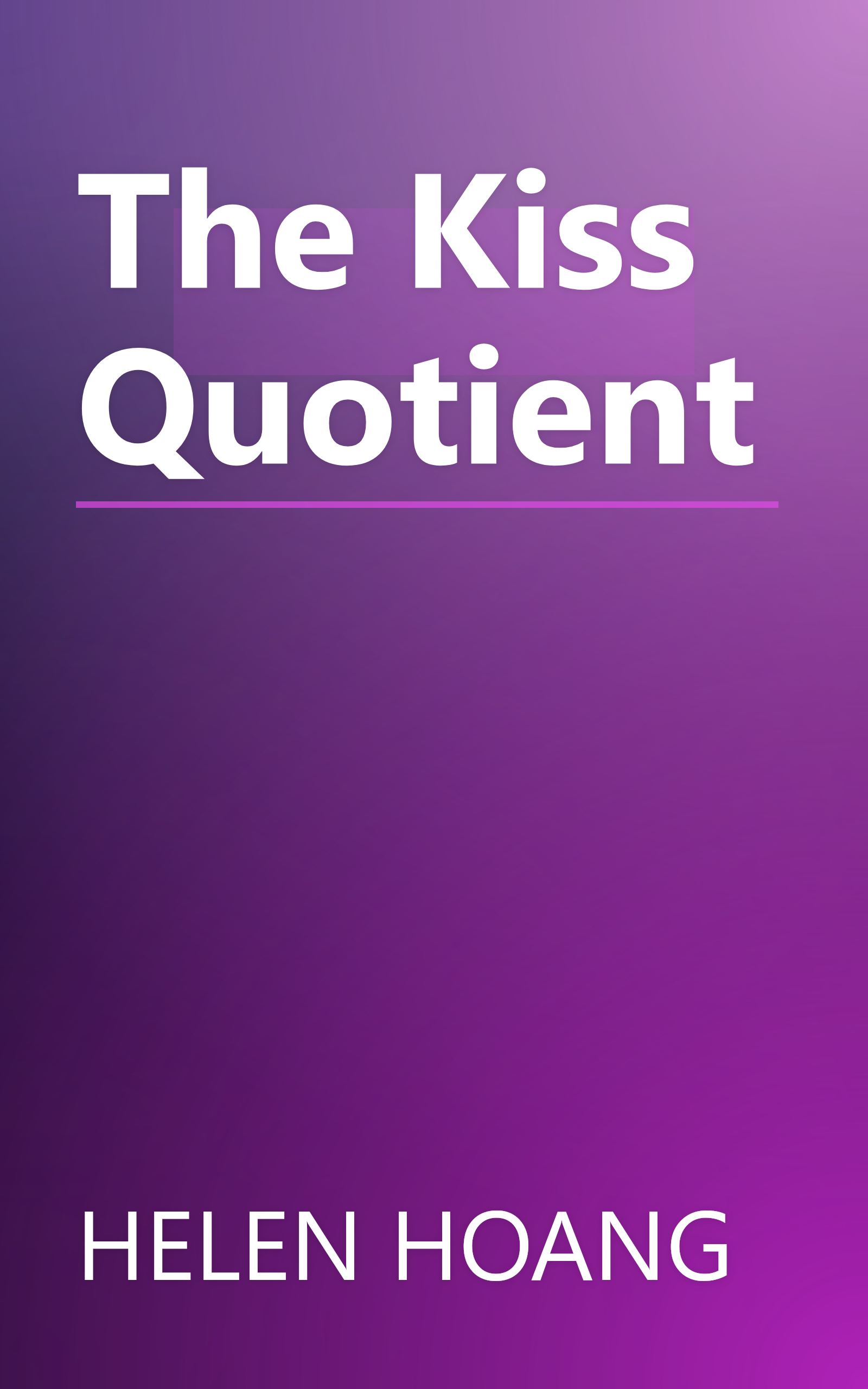 The Kiss Quotient book cover