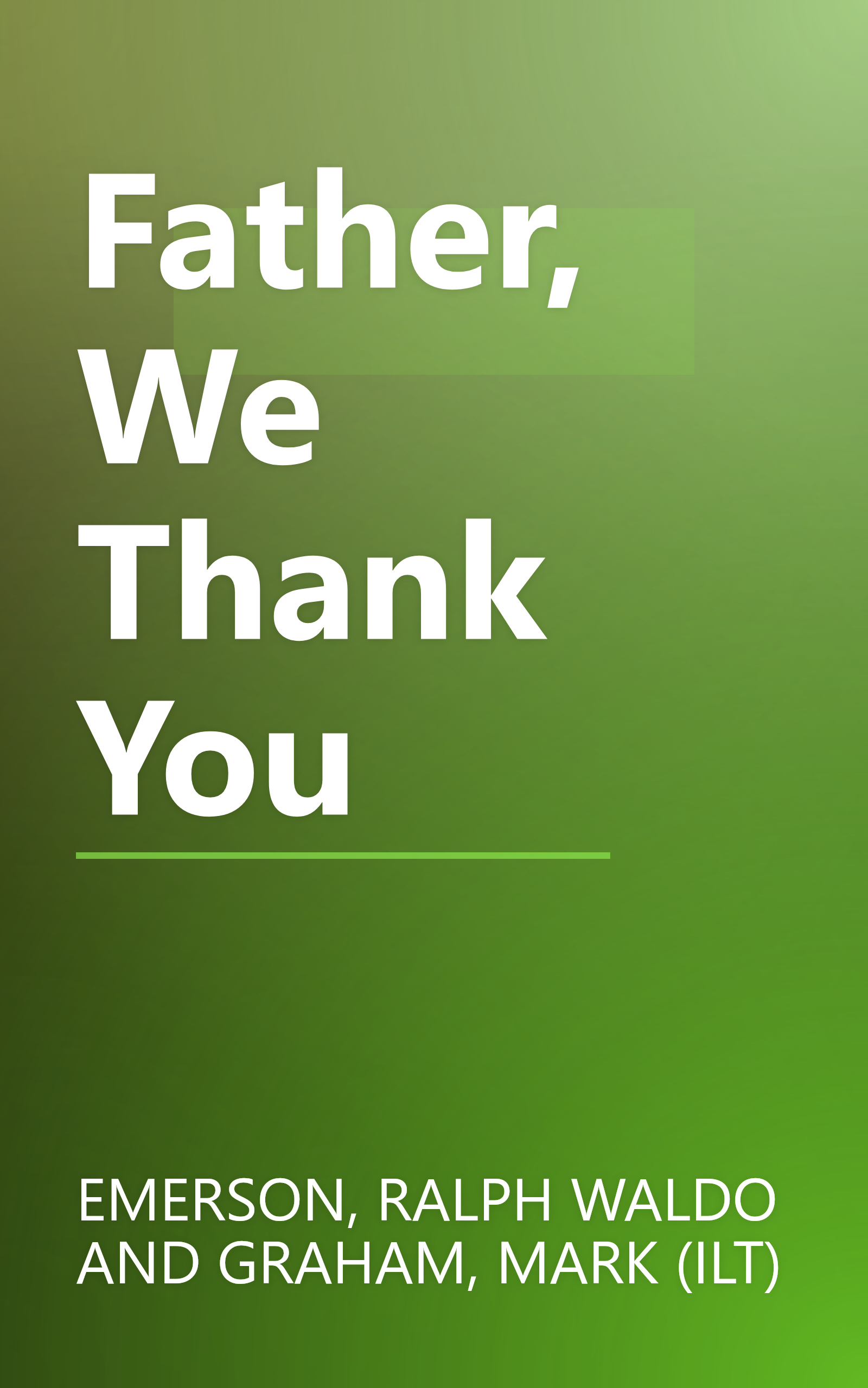Father, We Thank You book cover