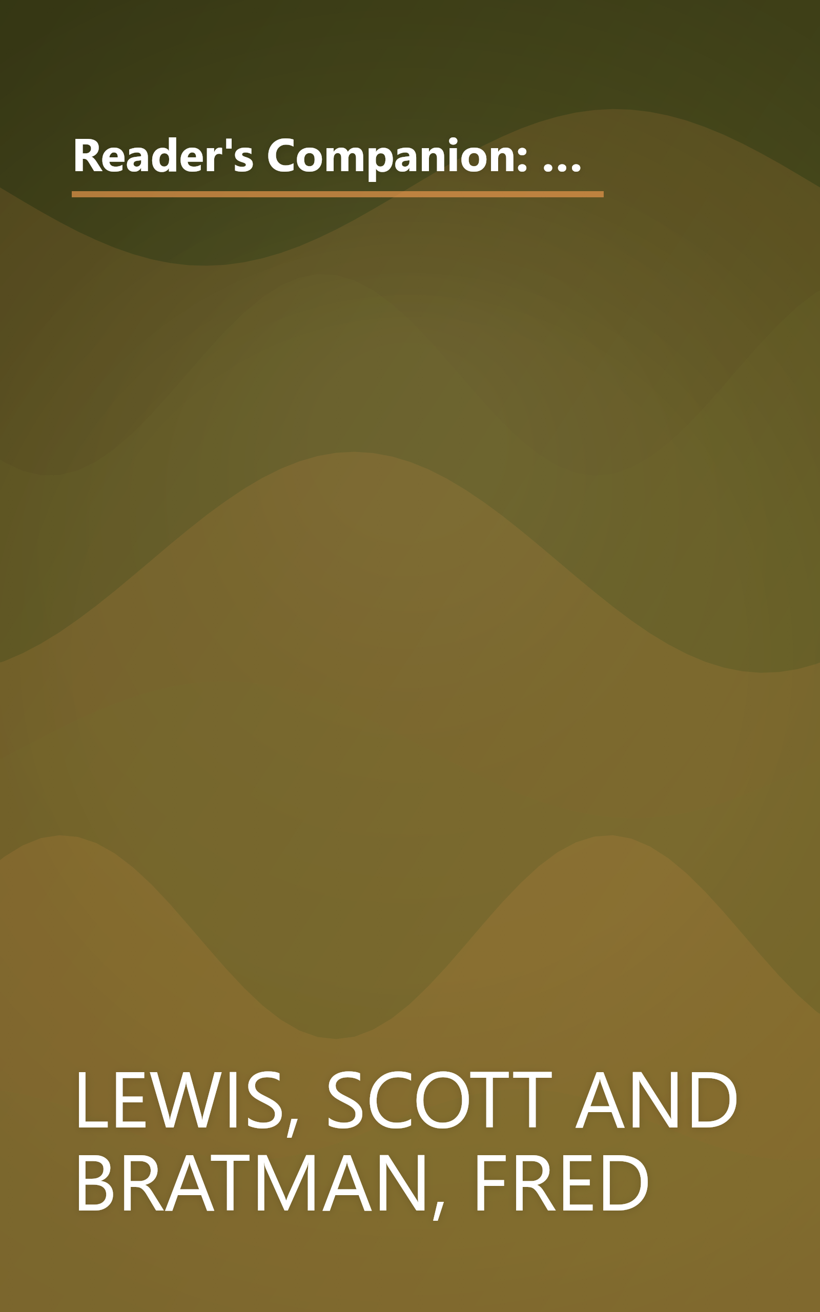 Reader's Companion: A Book Lover's Guide to the Most Important Books in Every Field of Knowledge as Chosen by the Experts book cover