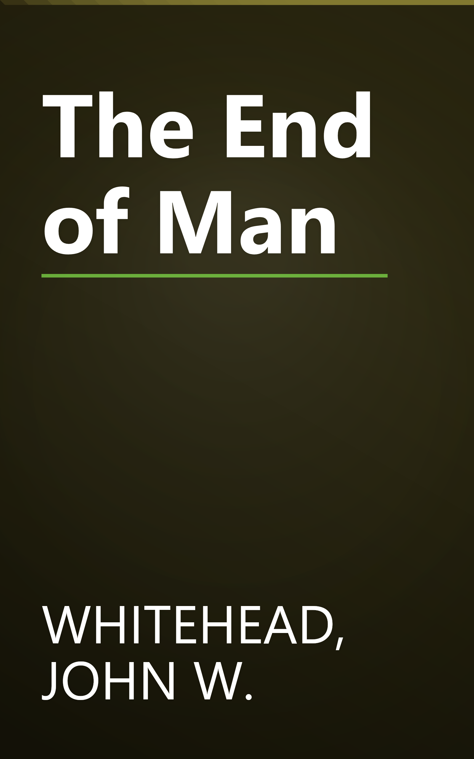 The End of Man book cover