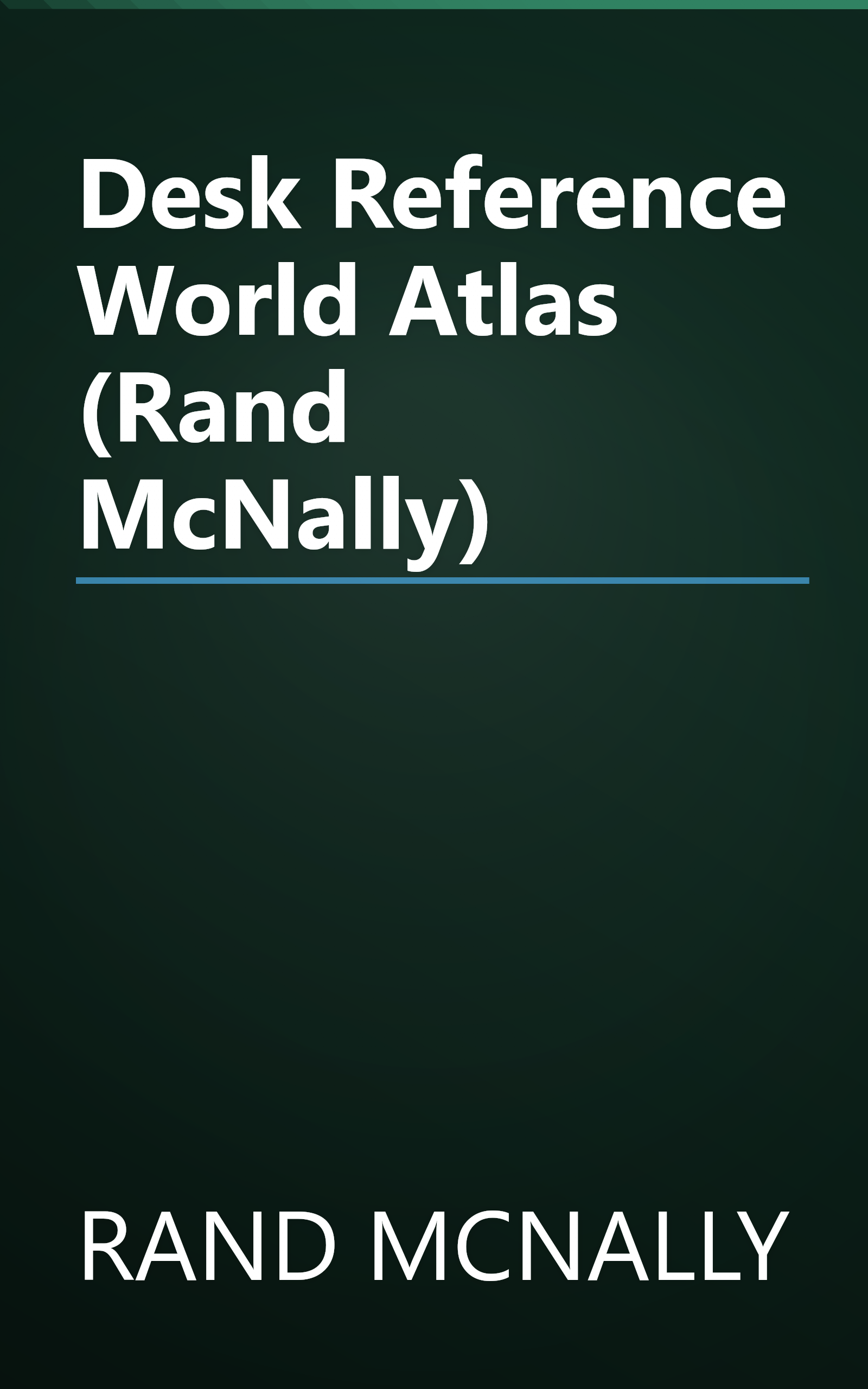 Desk Reference World Atlas (Rand McNally) book cover