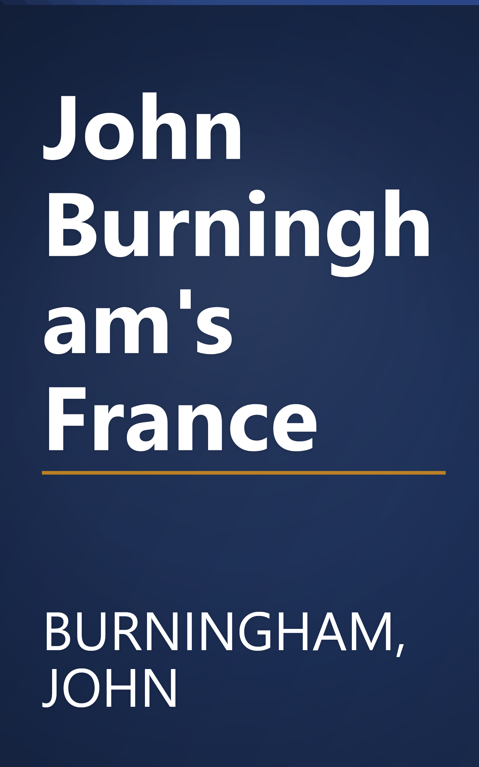 John Burningham's France book cover