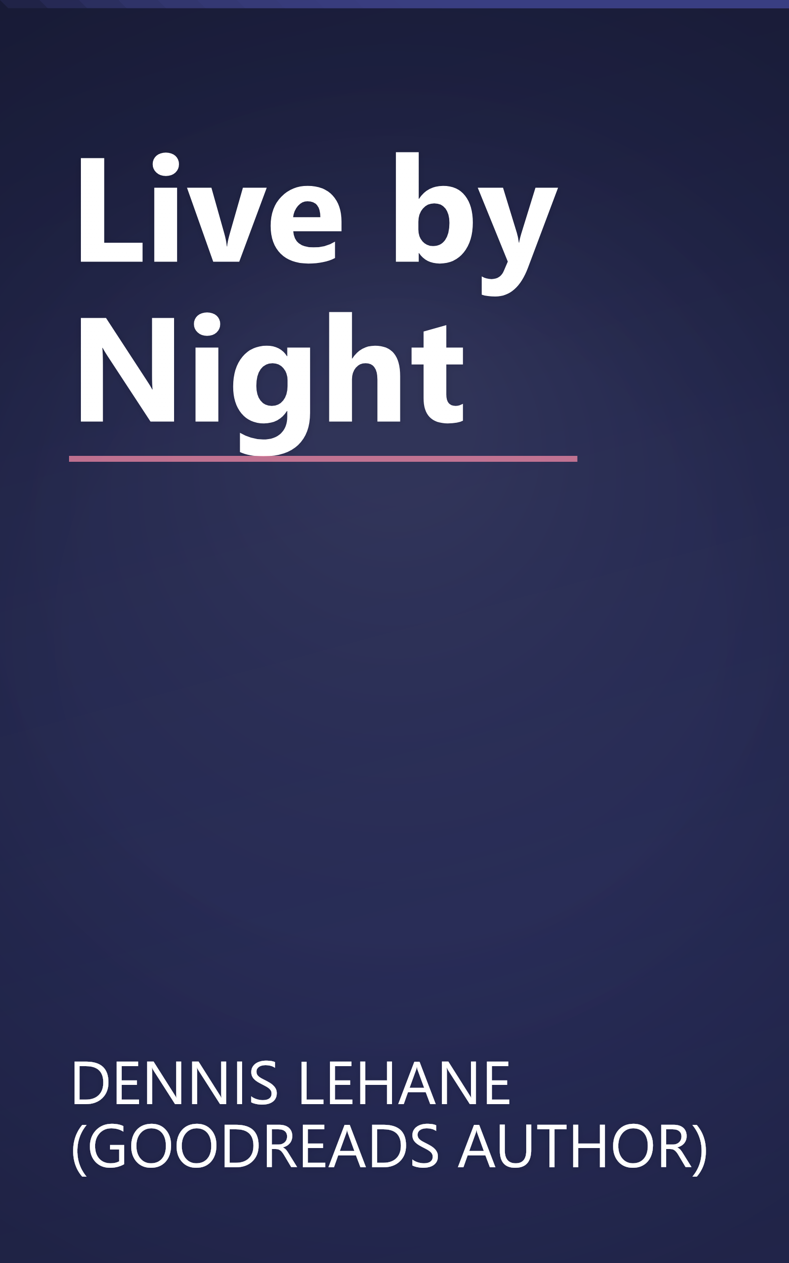 Live by Night book cover