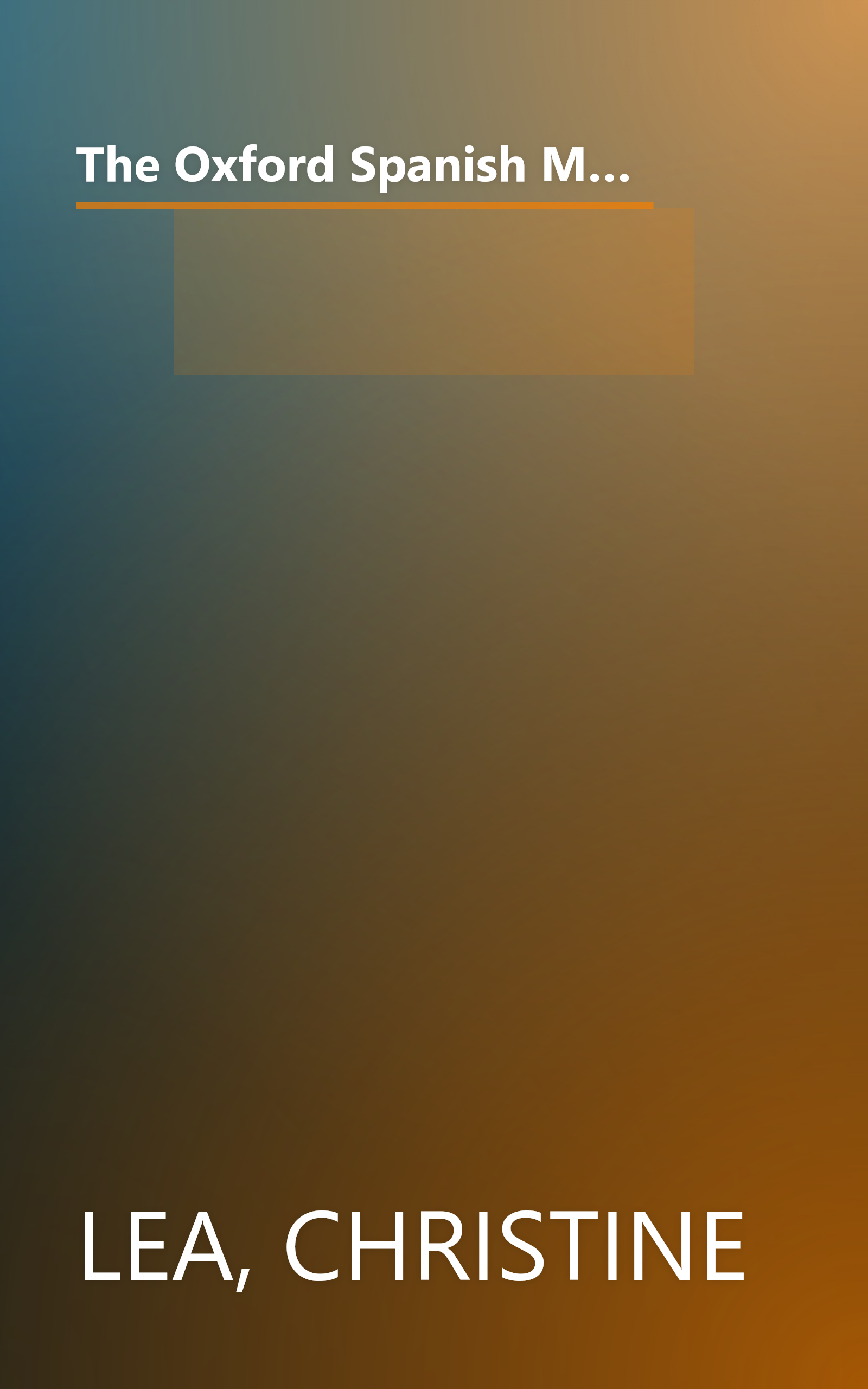 The Oxford Spanish Minidictionary: Spanish-English, English-Spanish, EspaÃÂ±ol-InglÃÂ©s, InglÃÂ©s-EspaÃÂ±ol (Diccionario Oxford Mini) book cover