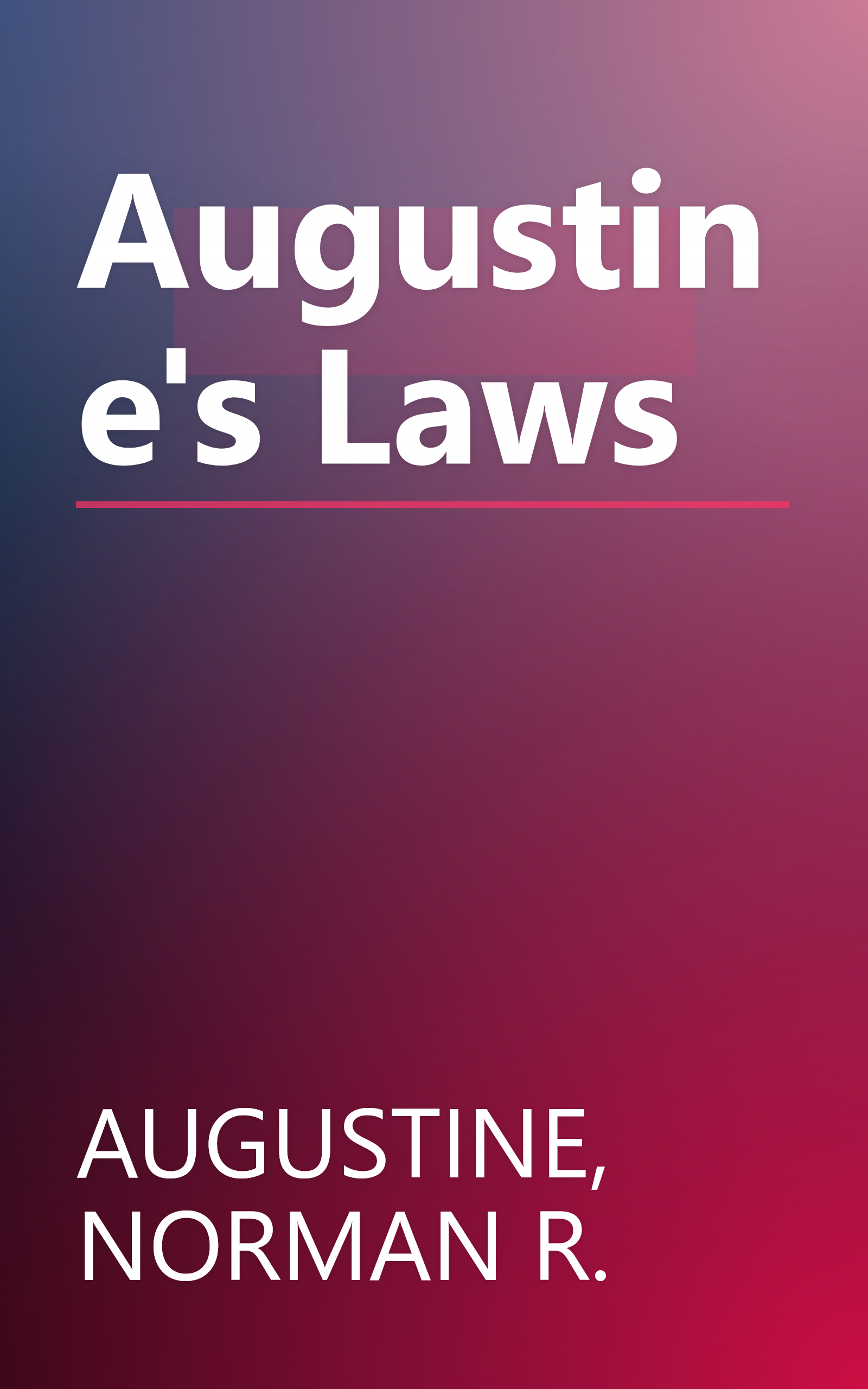 Augustine's Laws book cover