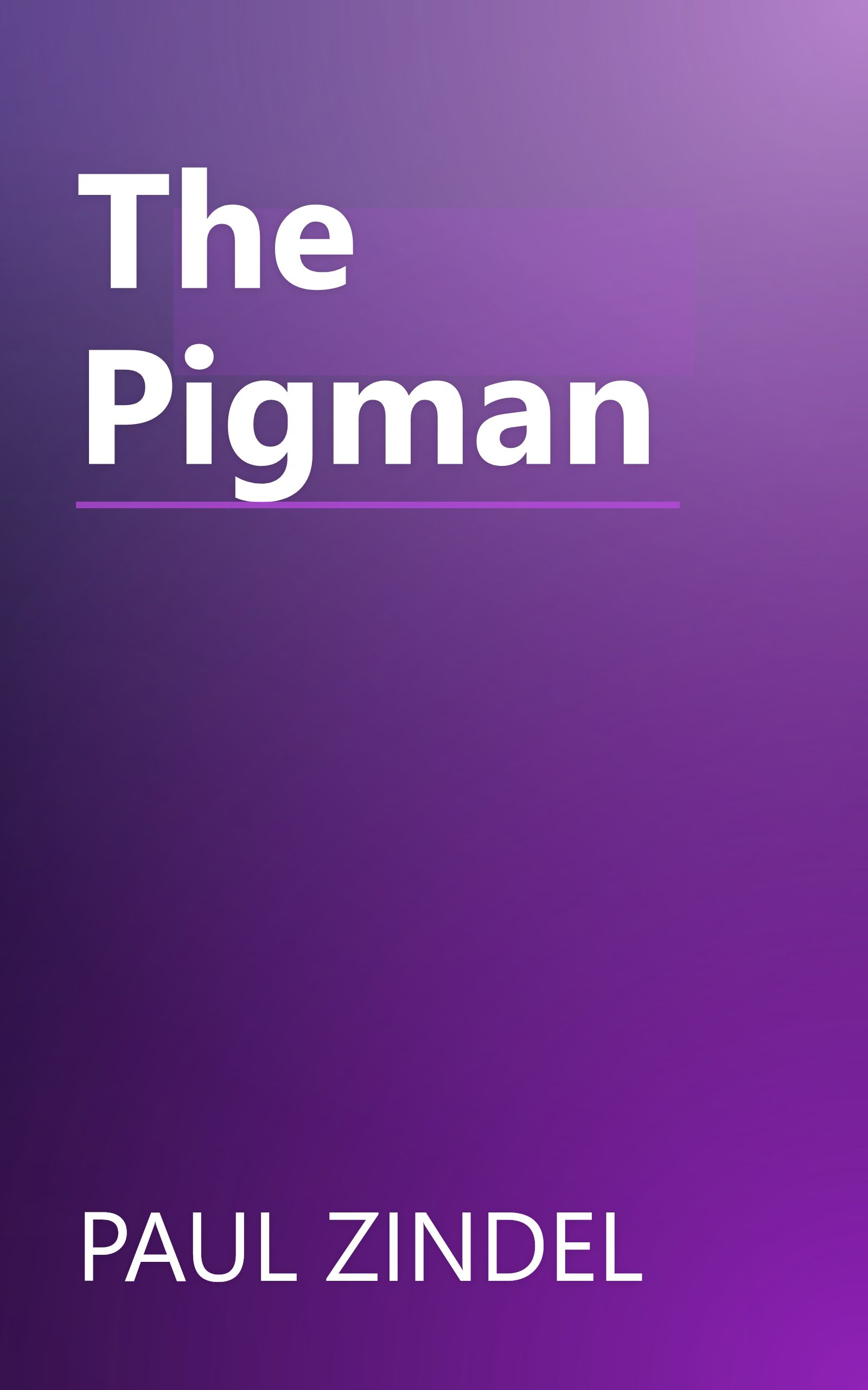 The Pigman book cover