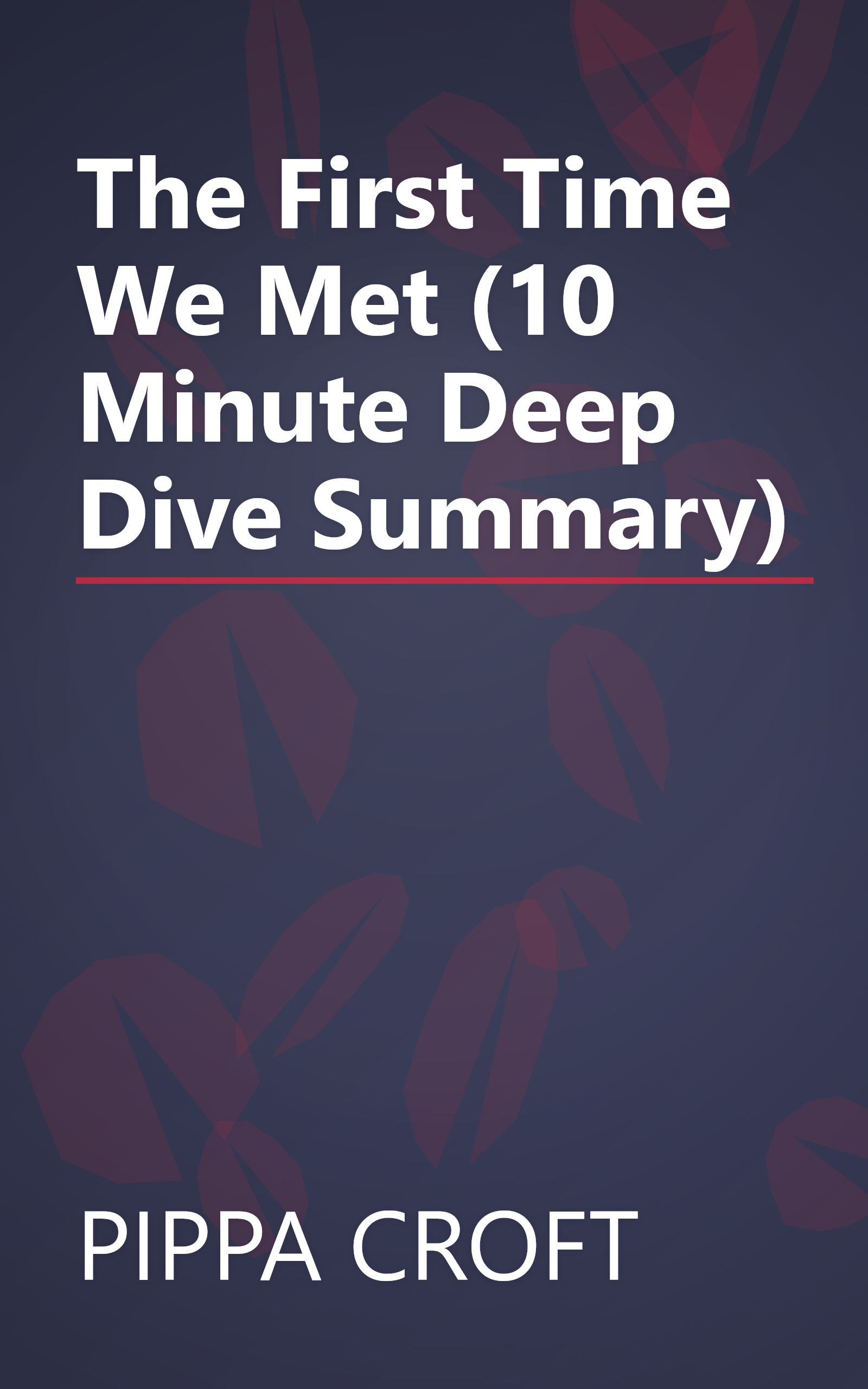 The First Time We Met (10 Minute   Deep Dive Summary) book cover