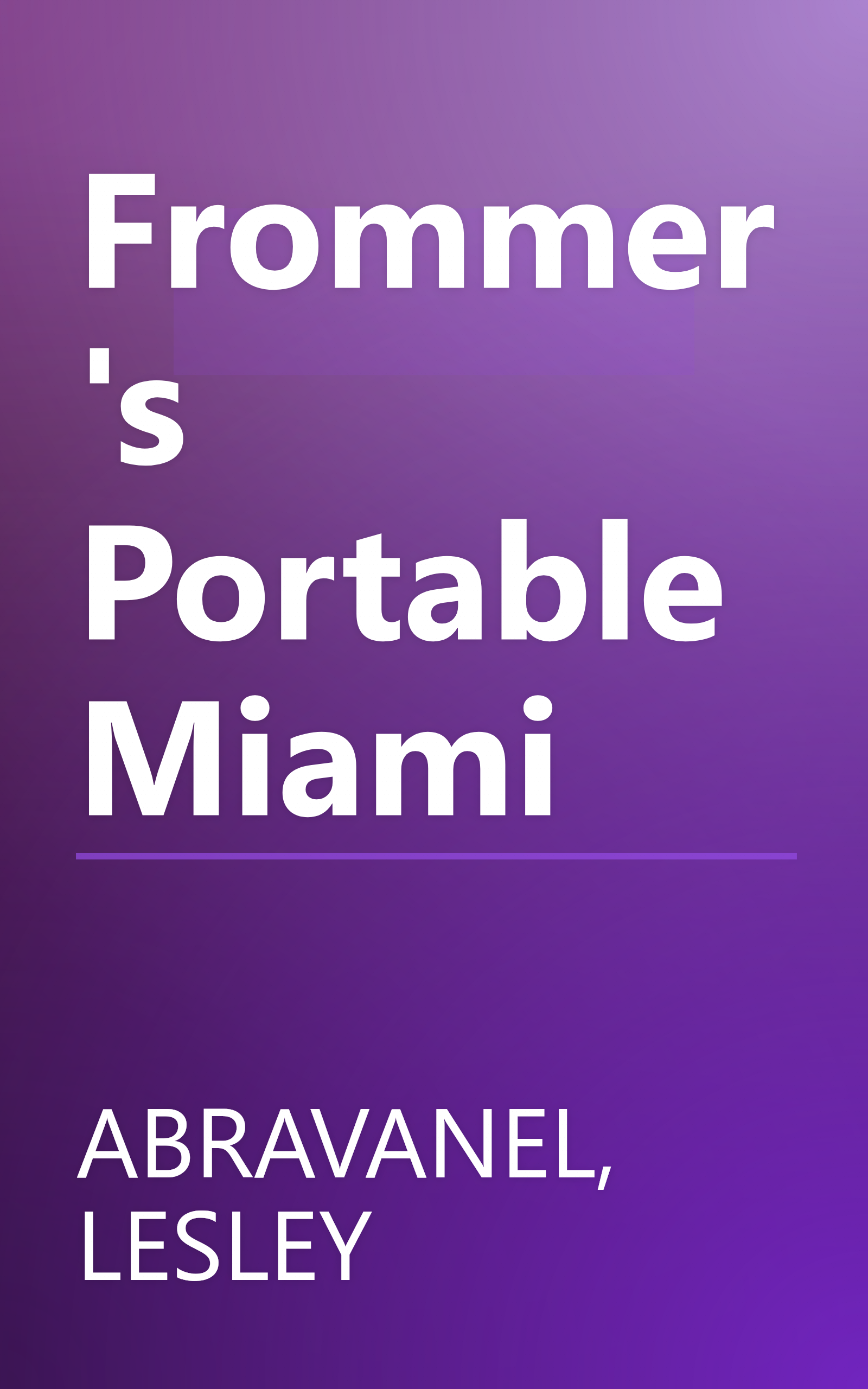 Frommer's Portable Miami book cover