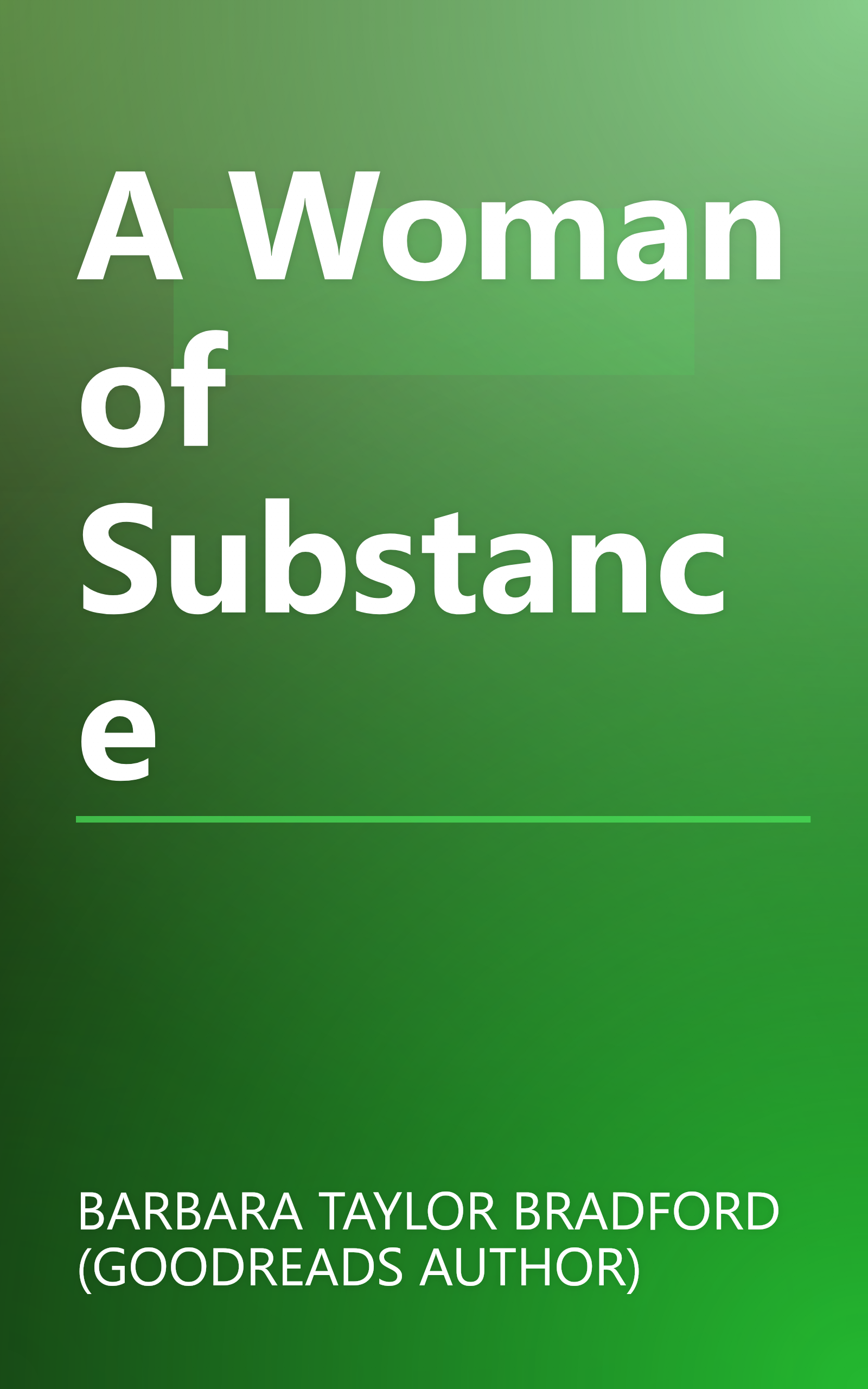 A Woman of Substance book cover