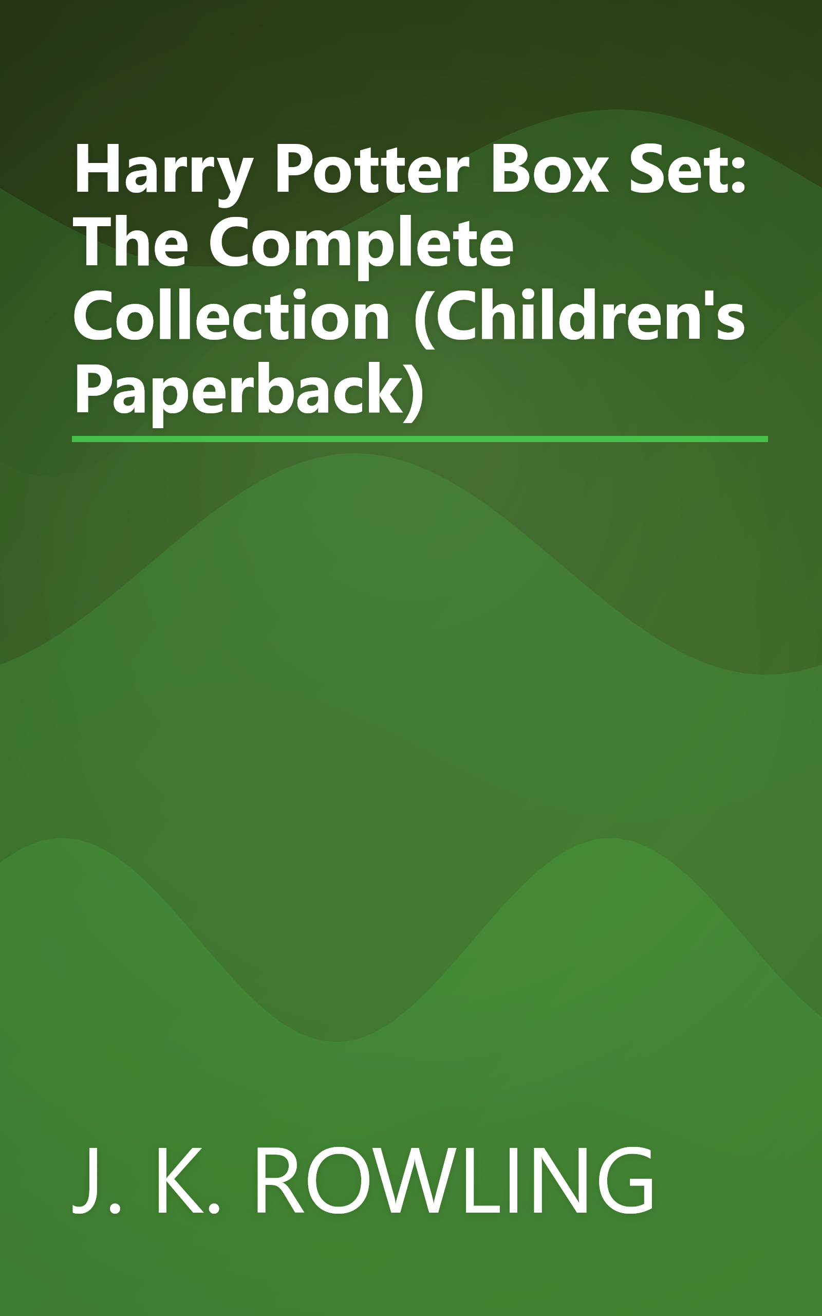 Harry Potter Box Set: The Complete Collection (Children's Paperback) book cover