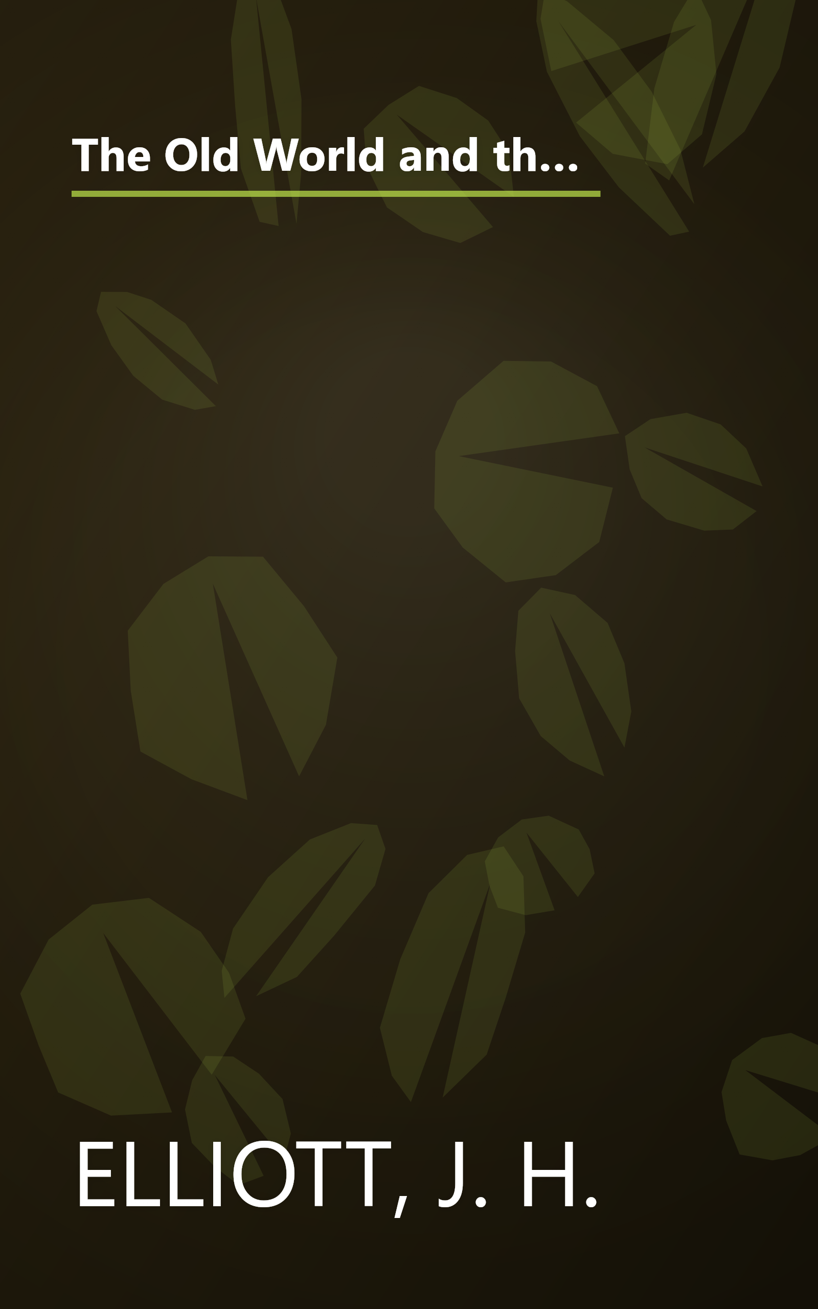 The Old World and the New 1492-1650: The Wiles Lectures Given at the Queens University Belfast 1969 (Cambridge Studies in Early Modern History) book cover