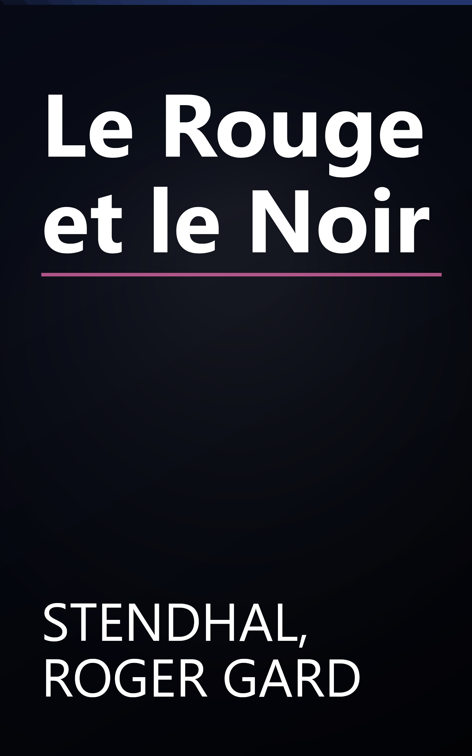 Le Rouge et le Noir book cover