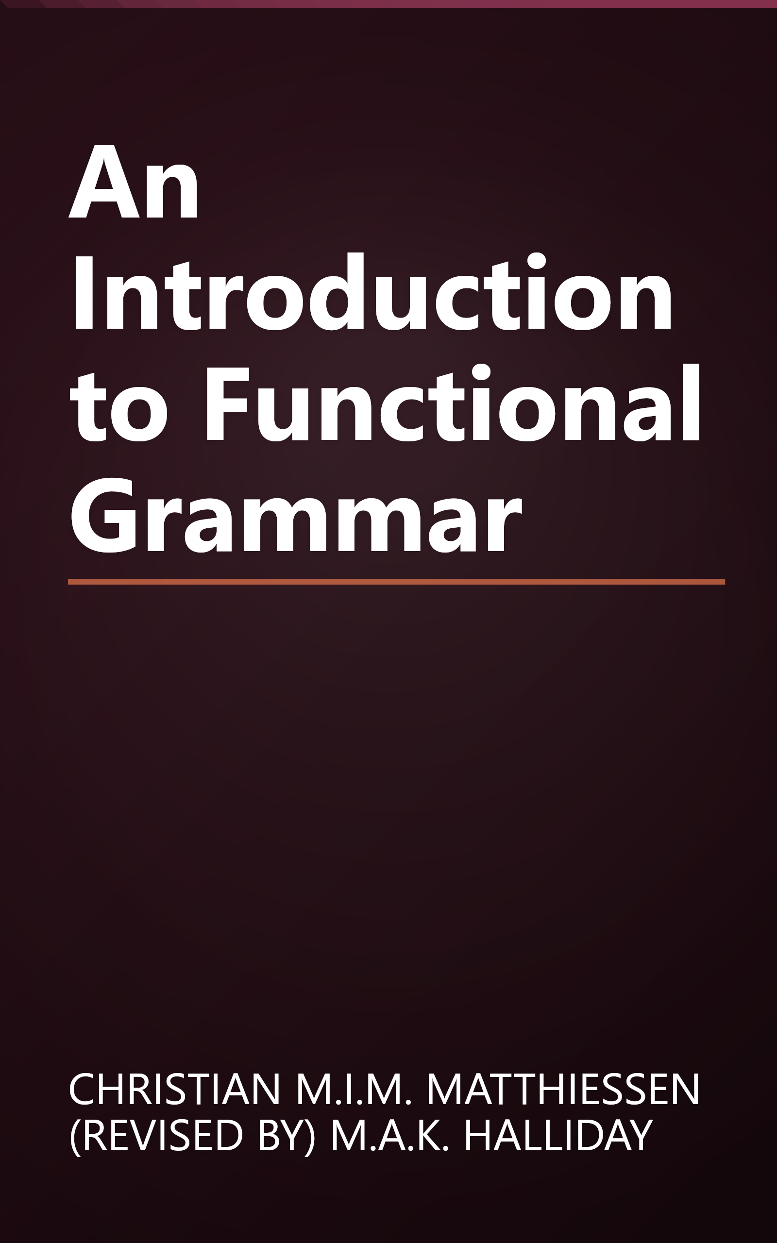 An Introduction to Functional Grammar book cover