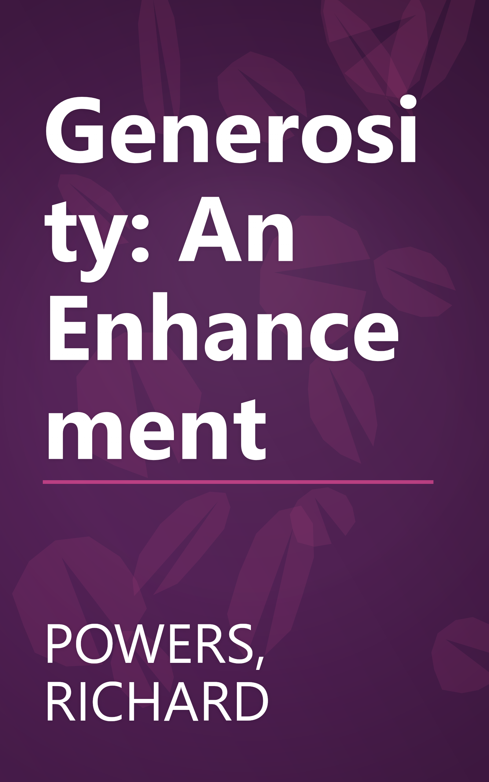 Generosity: An Enhancement book cover