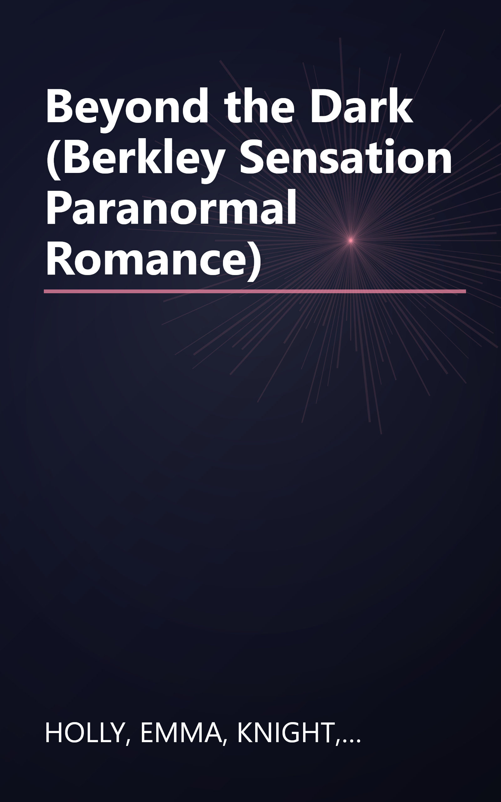 Beyond the Dark (Berkley Sensation Paranormal Romance) book cover
