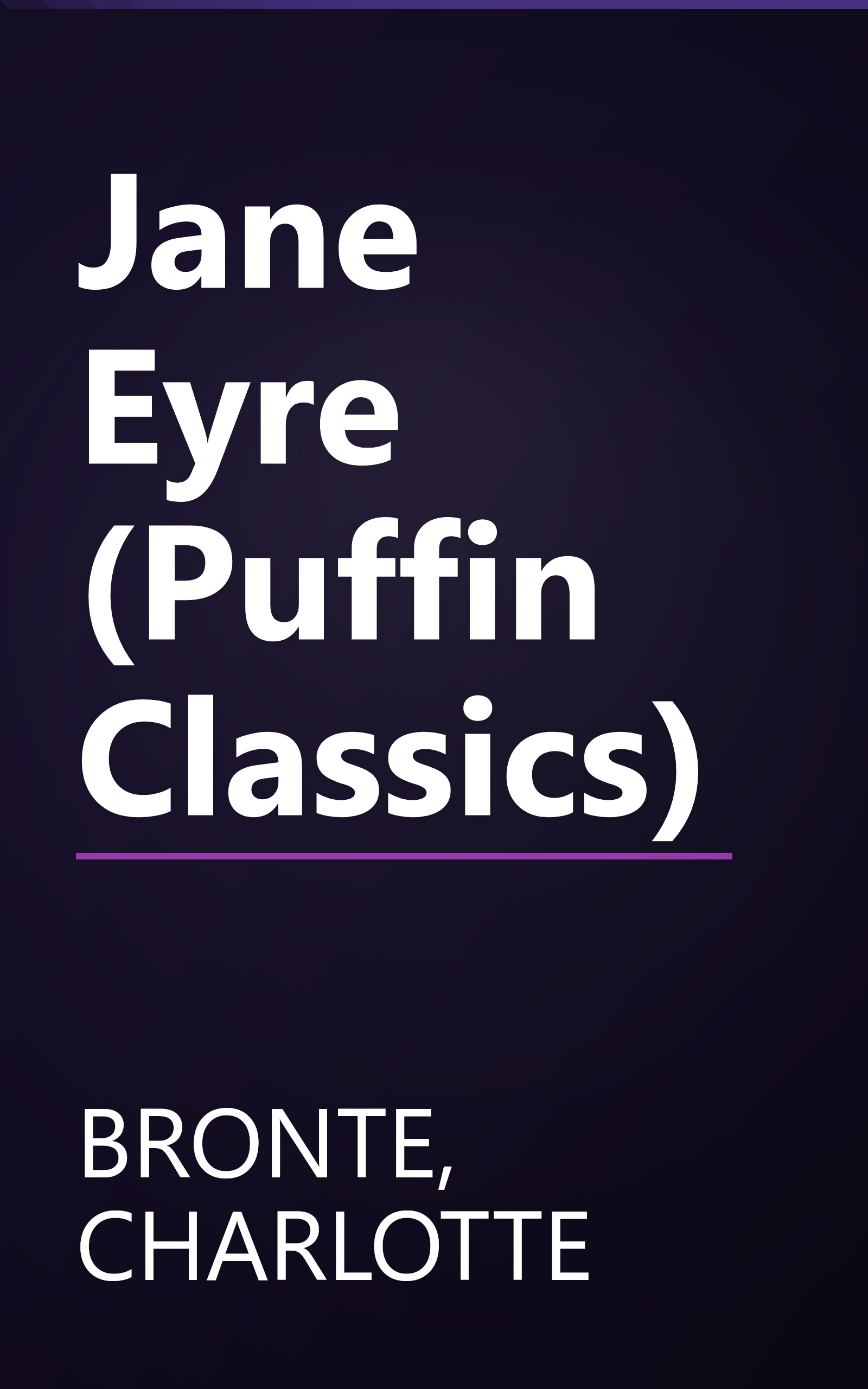 Jane Eyre (Puffin Classics) book cover