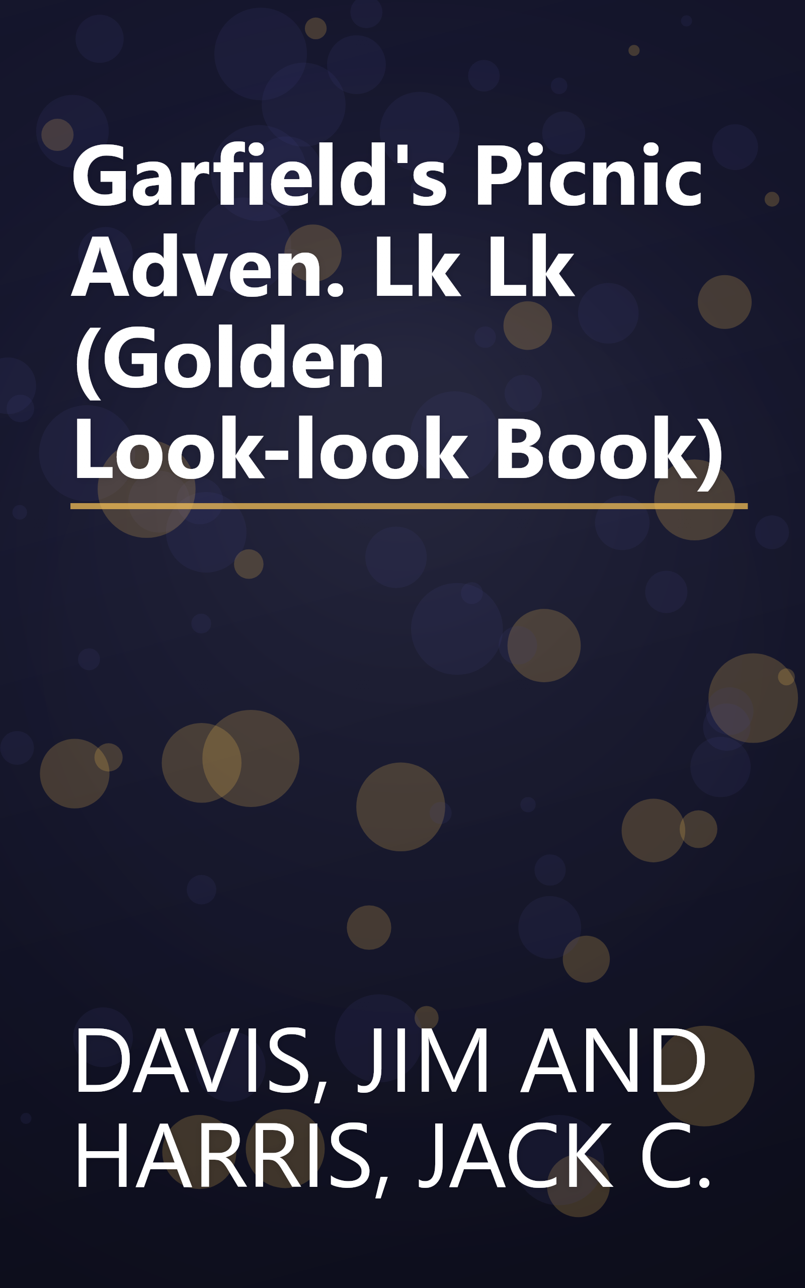 Garfield's Picnic Adven. Lk Lk (Golden Look-look Book) book cover