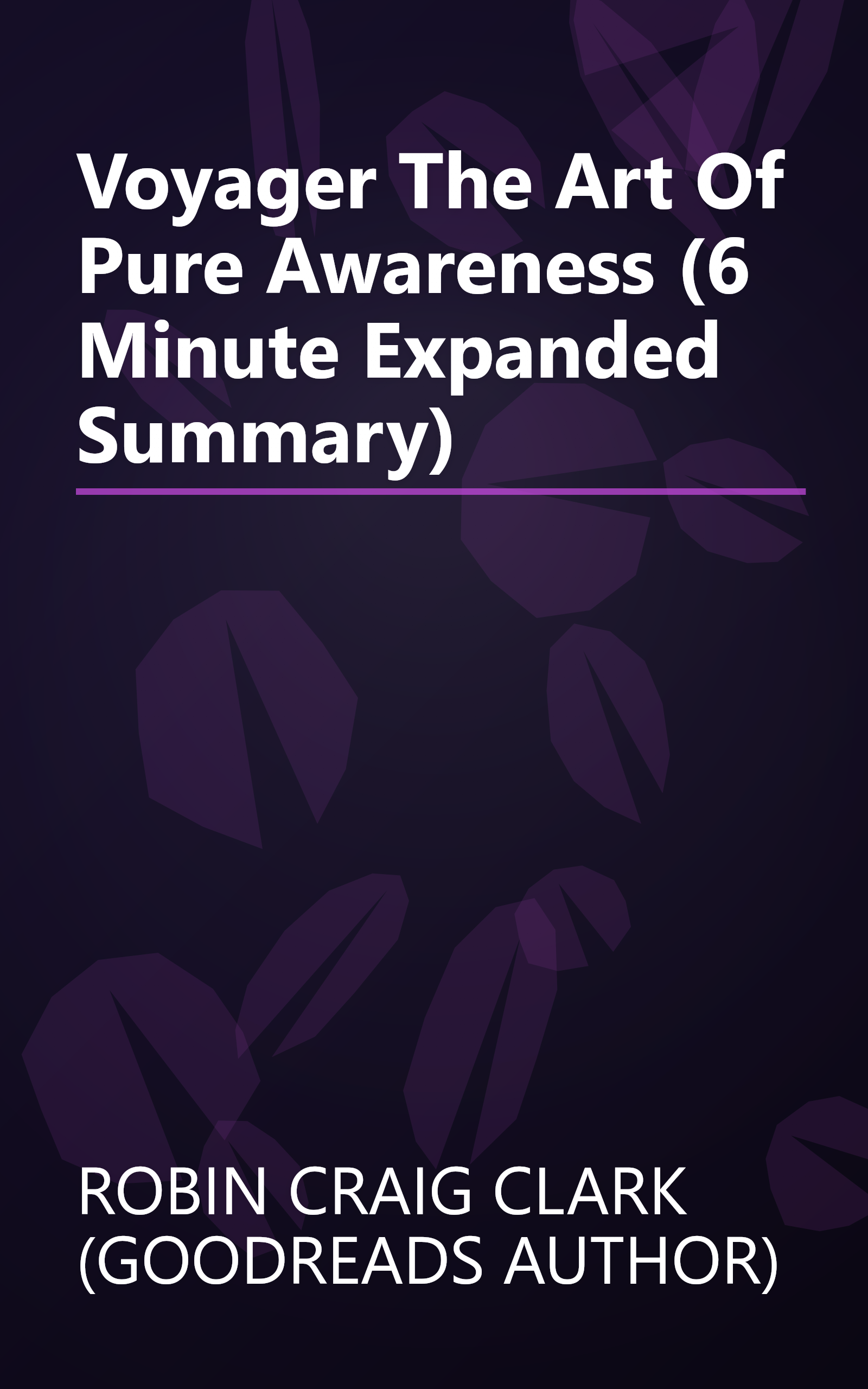 Voyager  The Art Of Pure Awareness (6 Minute   Expanded Summary) book cover