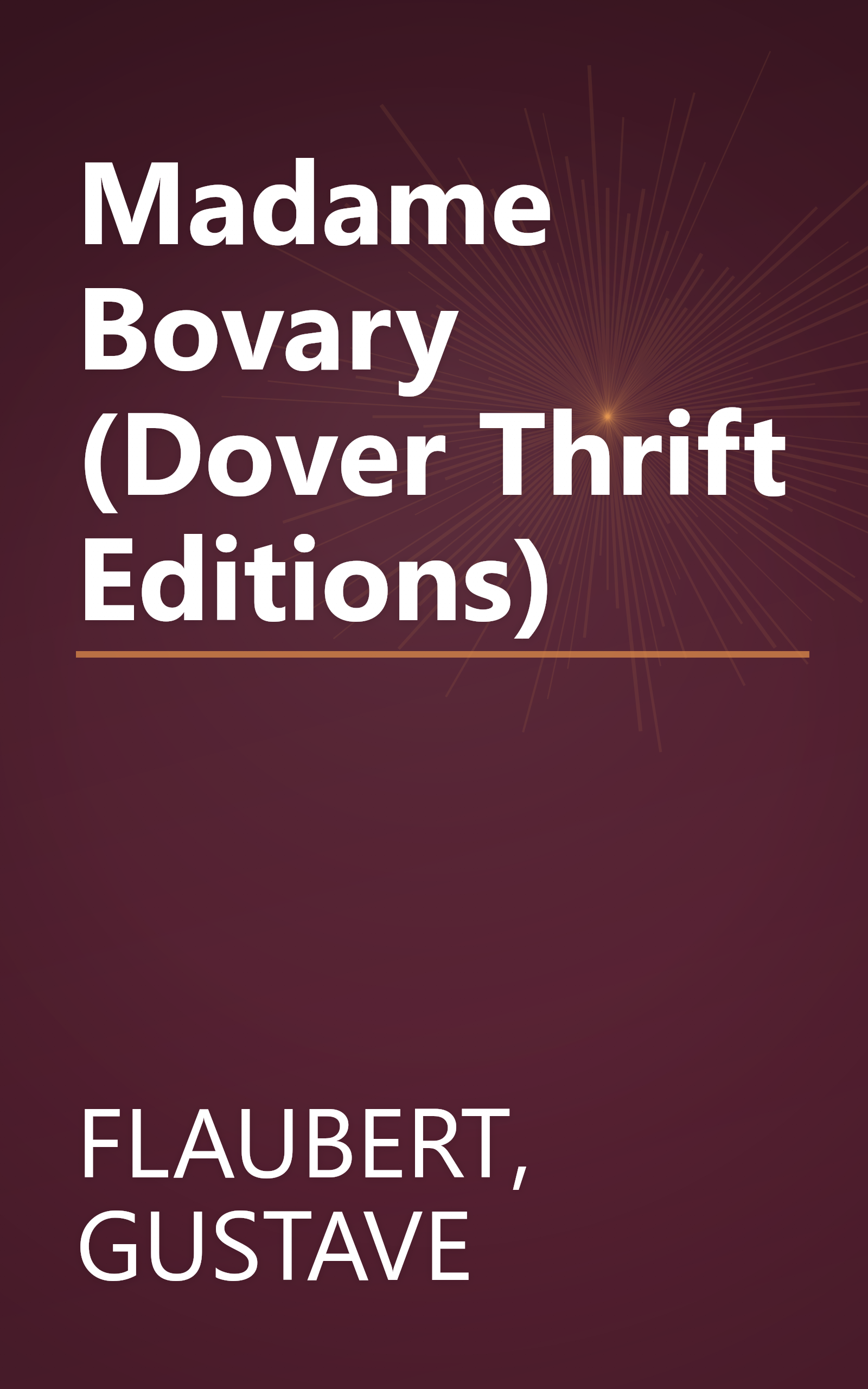 Madame Bovary (Dover Thrift Editions) book cover