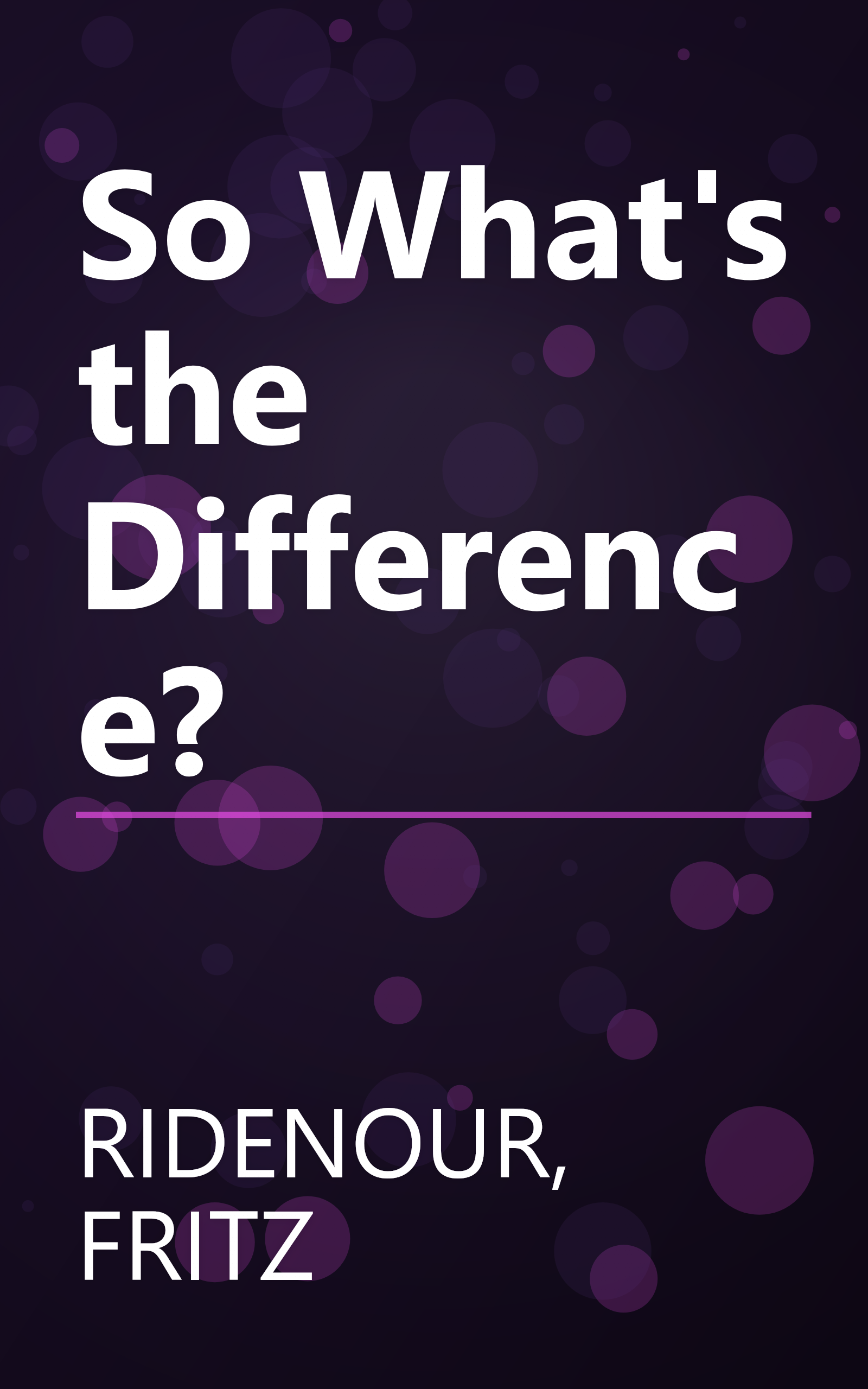 So What's the Difference? book cover