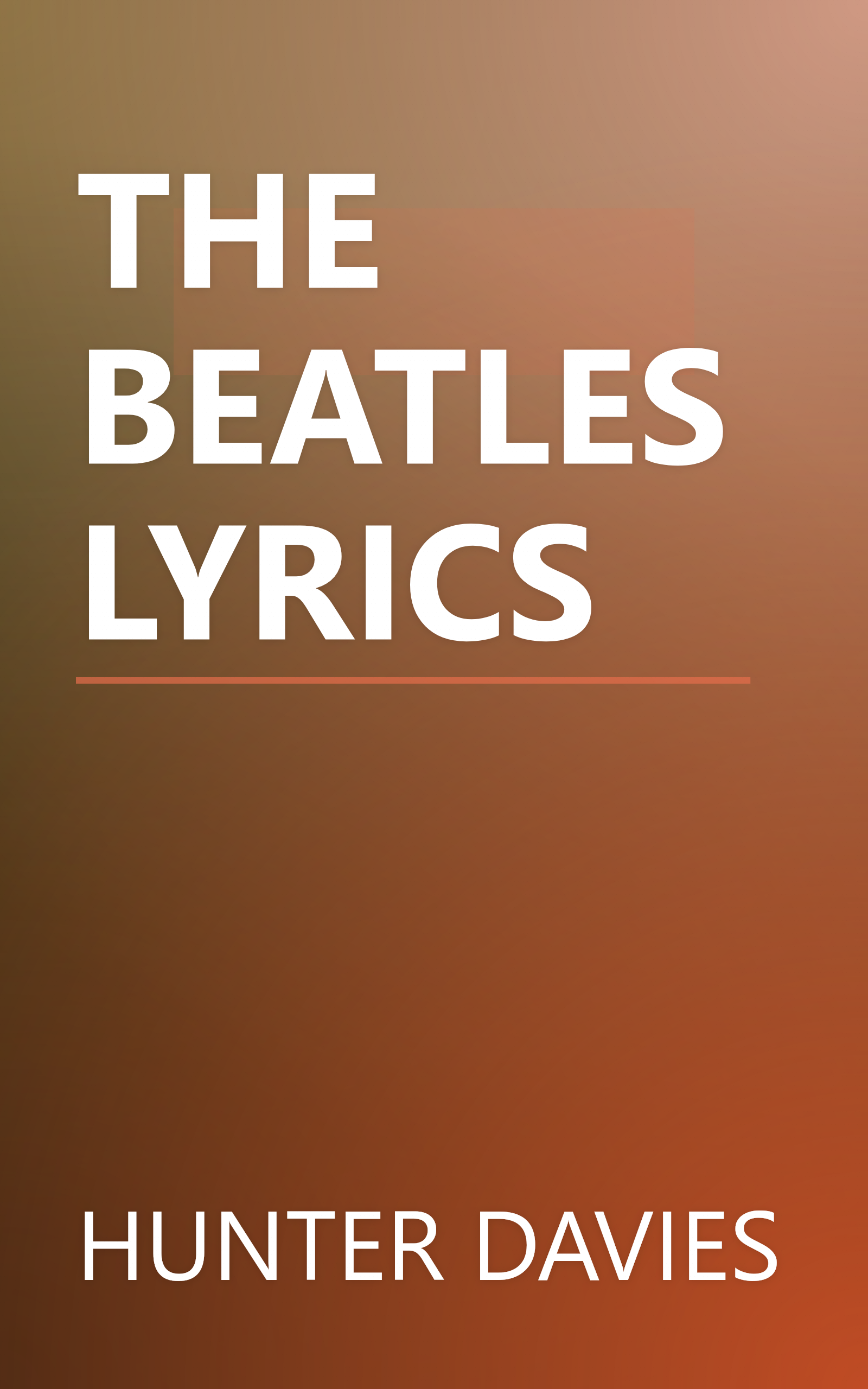 THE BEATLES LYRICS book cover