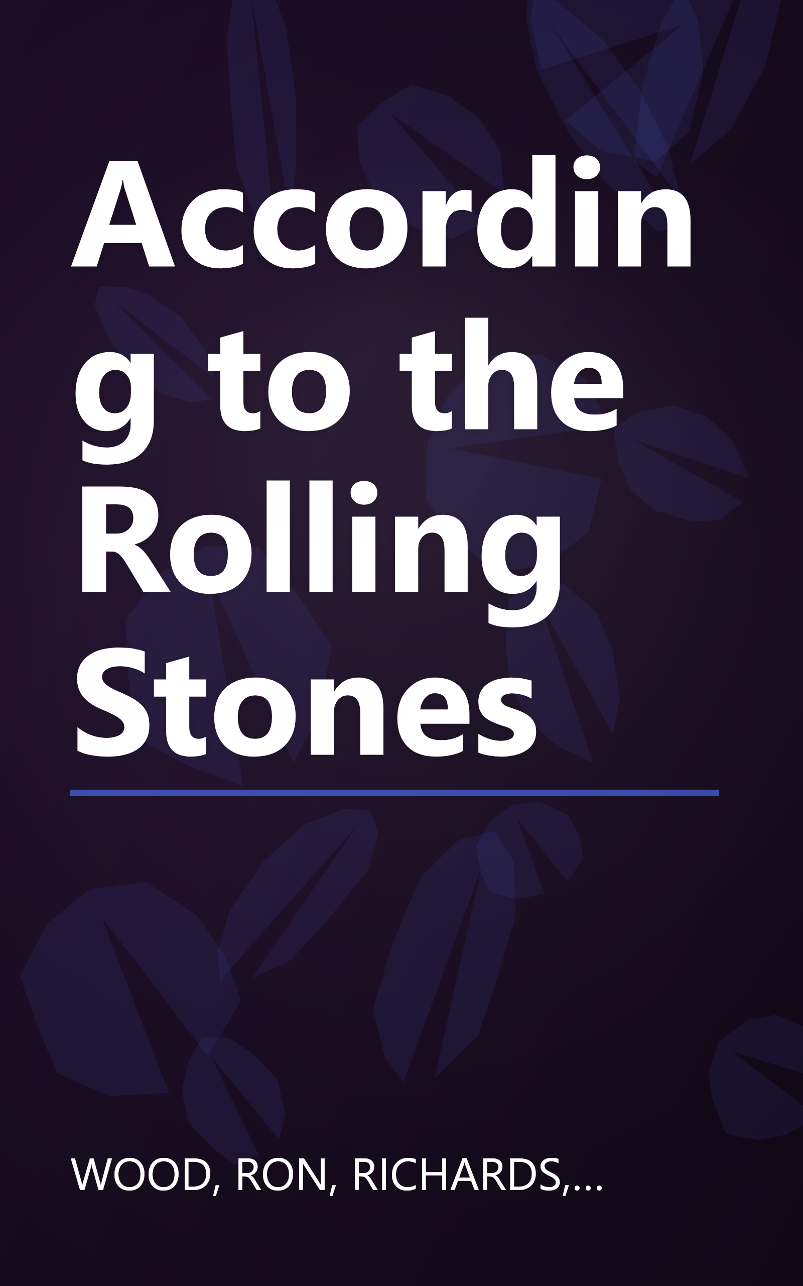 According to the Rolling Stones book cover