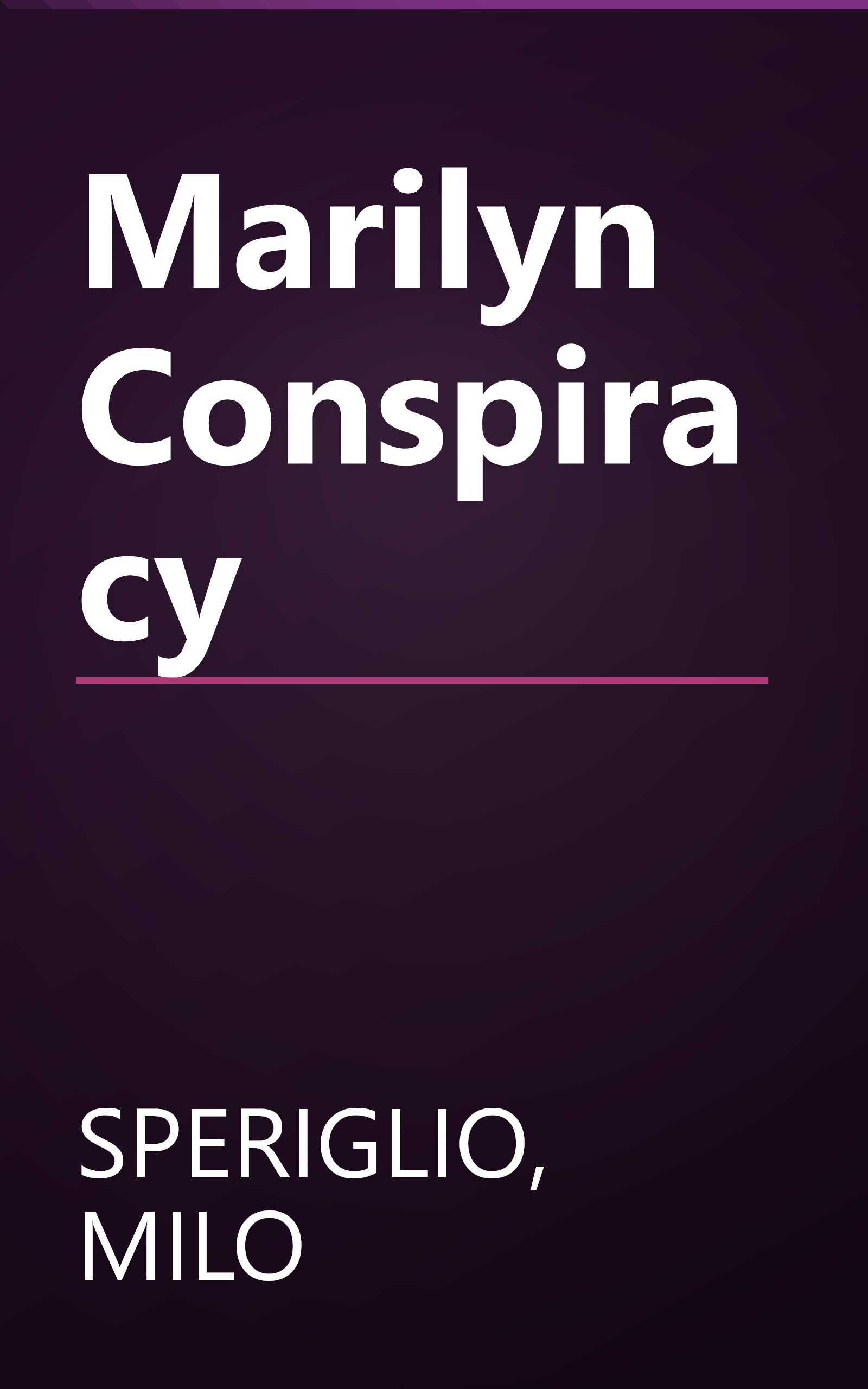 Marilyn Conspiracy book cover