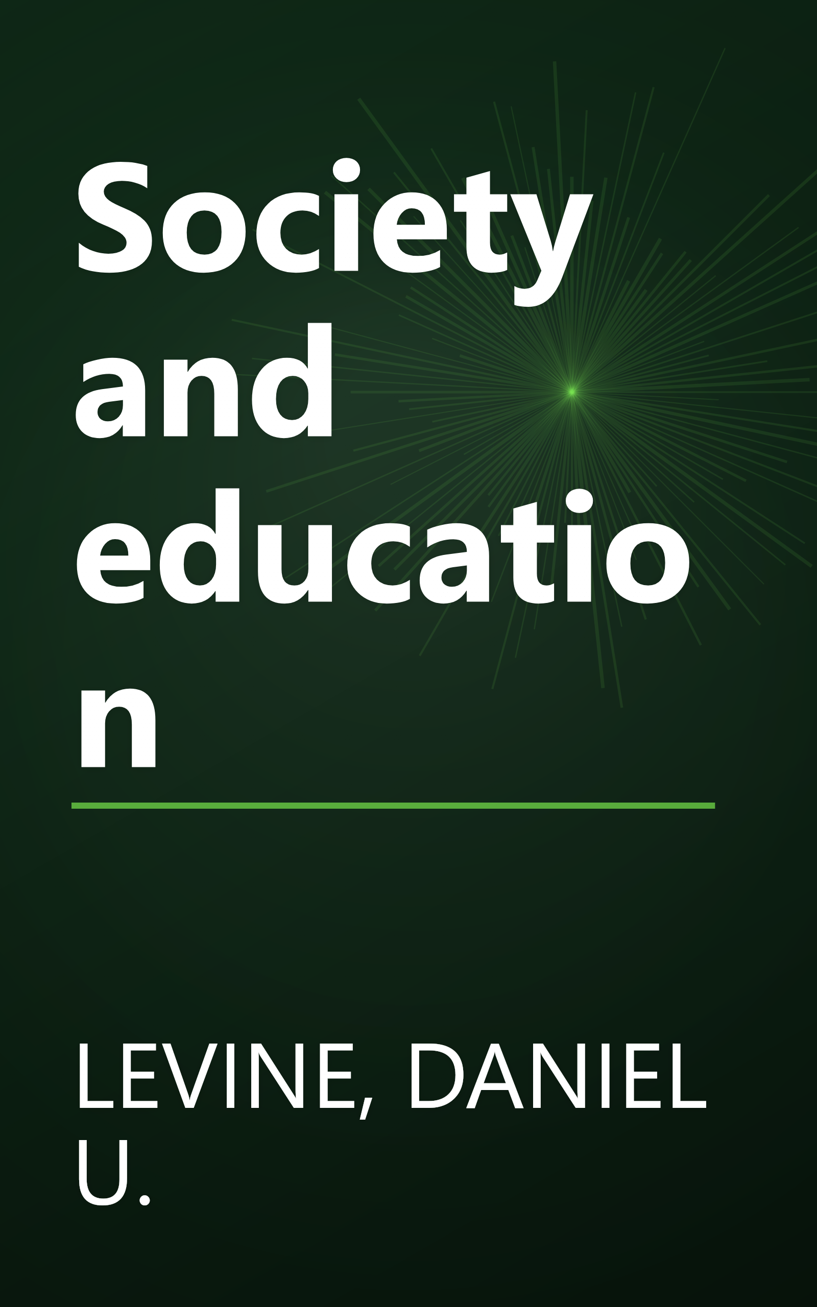 Society and education book cover