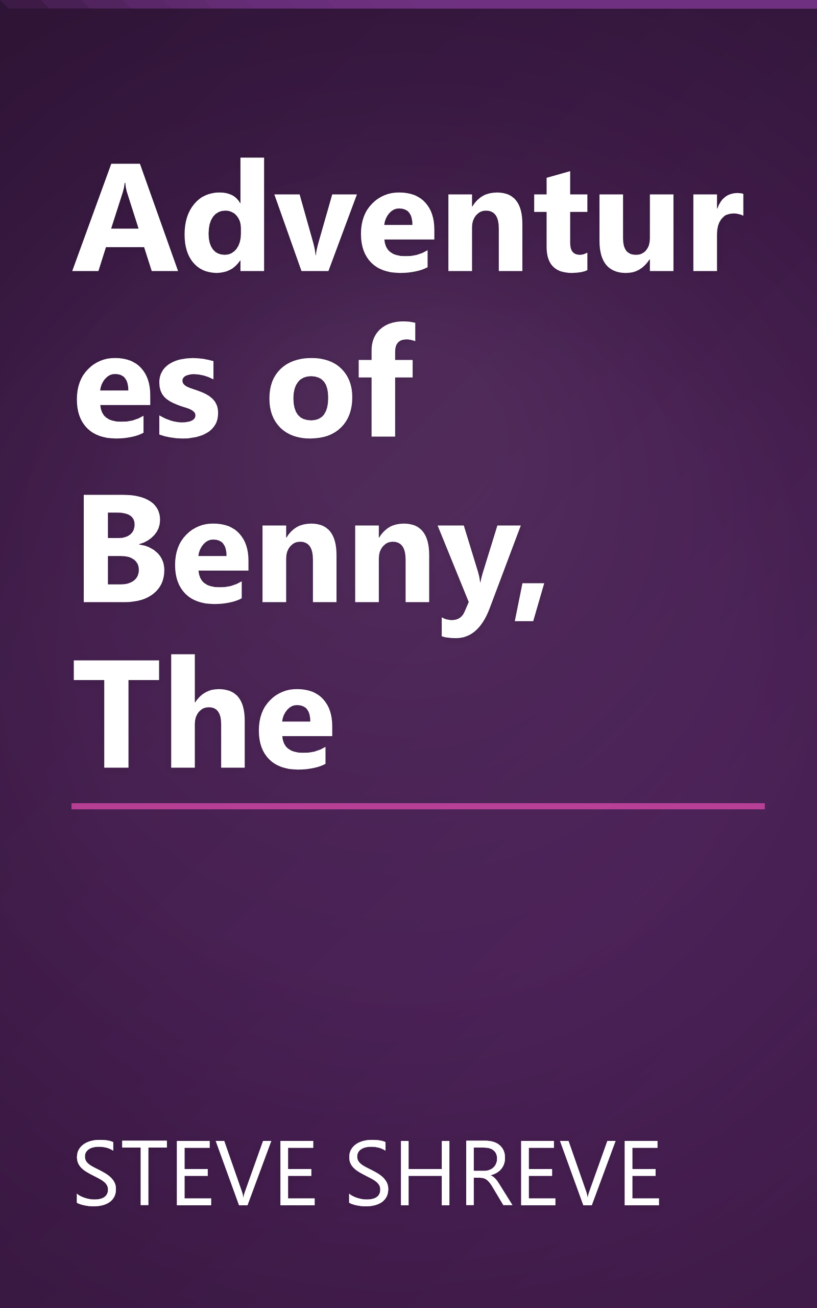 Adventures of Benny, The book cover